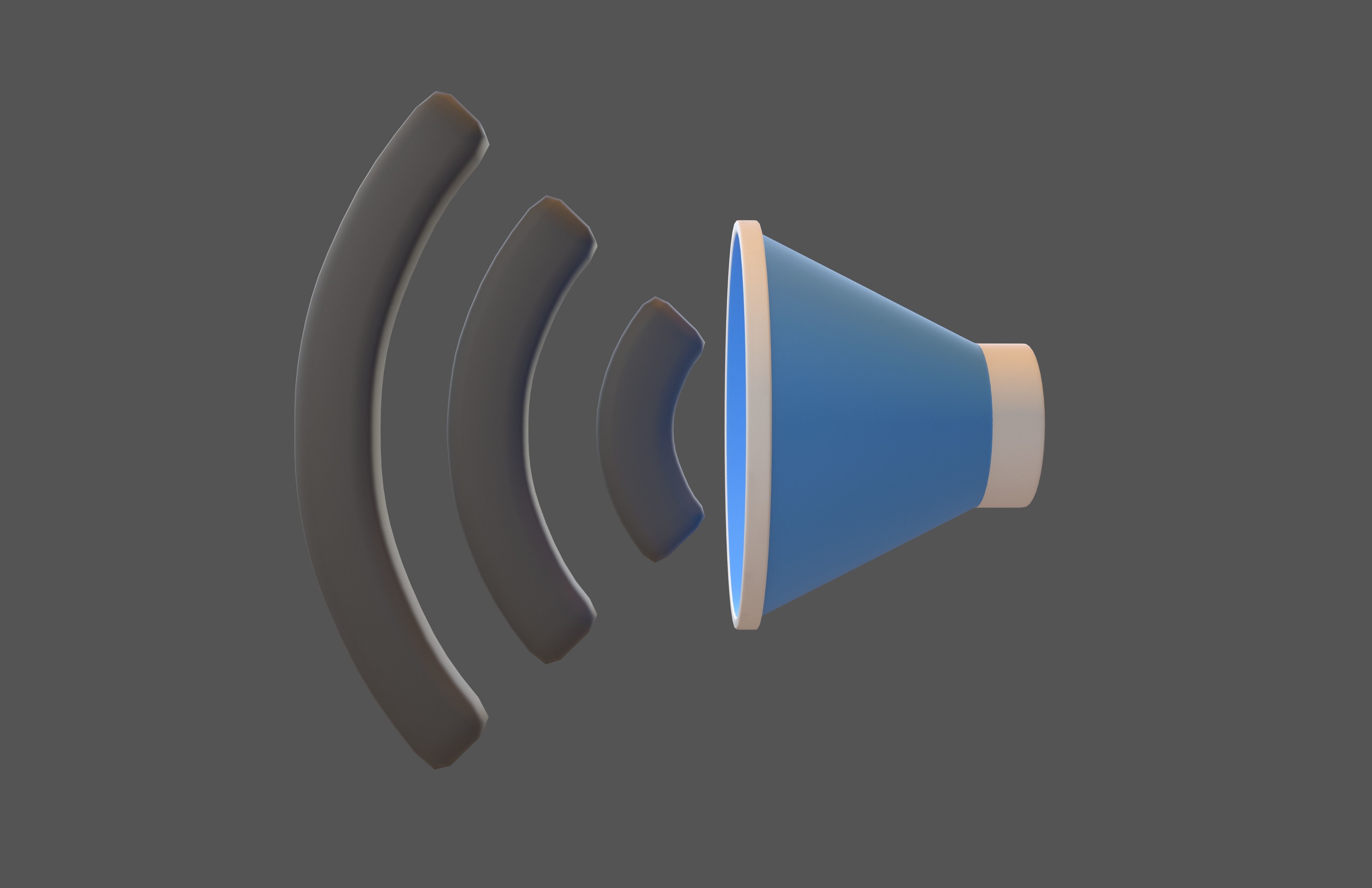 3D model Sound Volume Icon v1 012 VR / AR / low-poly | CGTrader