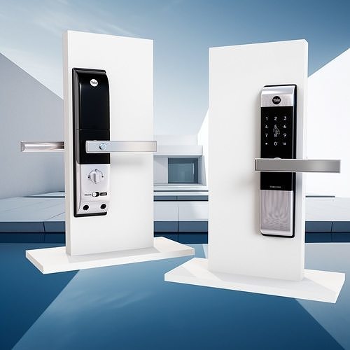 3D model Large Digital Door Lock 3D model YDM 3109A Low-poly 3D mode VR ...