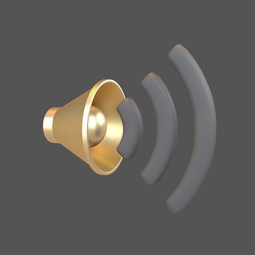3D model Sound Volume Icon v1 015 VR / AR / low-poly | CGTrader
