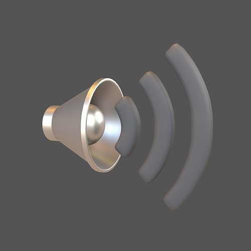 3D model Sound Volume Icon v1 018 VR / AR / low-poly | CGTrader