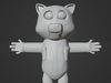 3D model Cute fox character human from 3d model VR / AR / low-poly ...