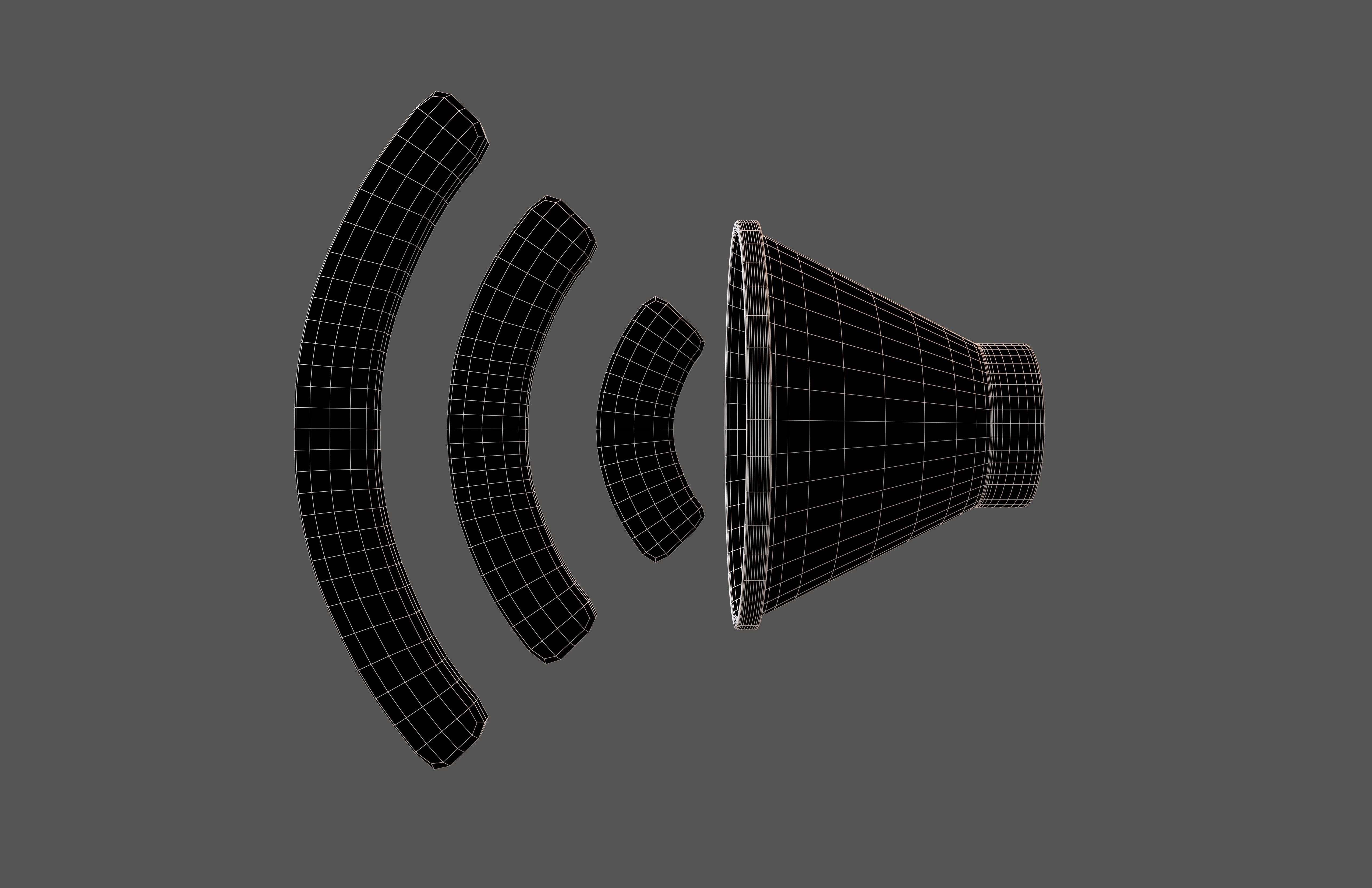 3D model Sound Volume Icon v1 021 VR / AR / low-poly | CGTrader