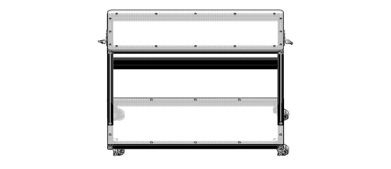Aluminum Stand Up Desk Two Shelf 3D model rigged | CGTrader