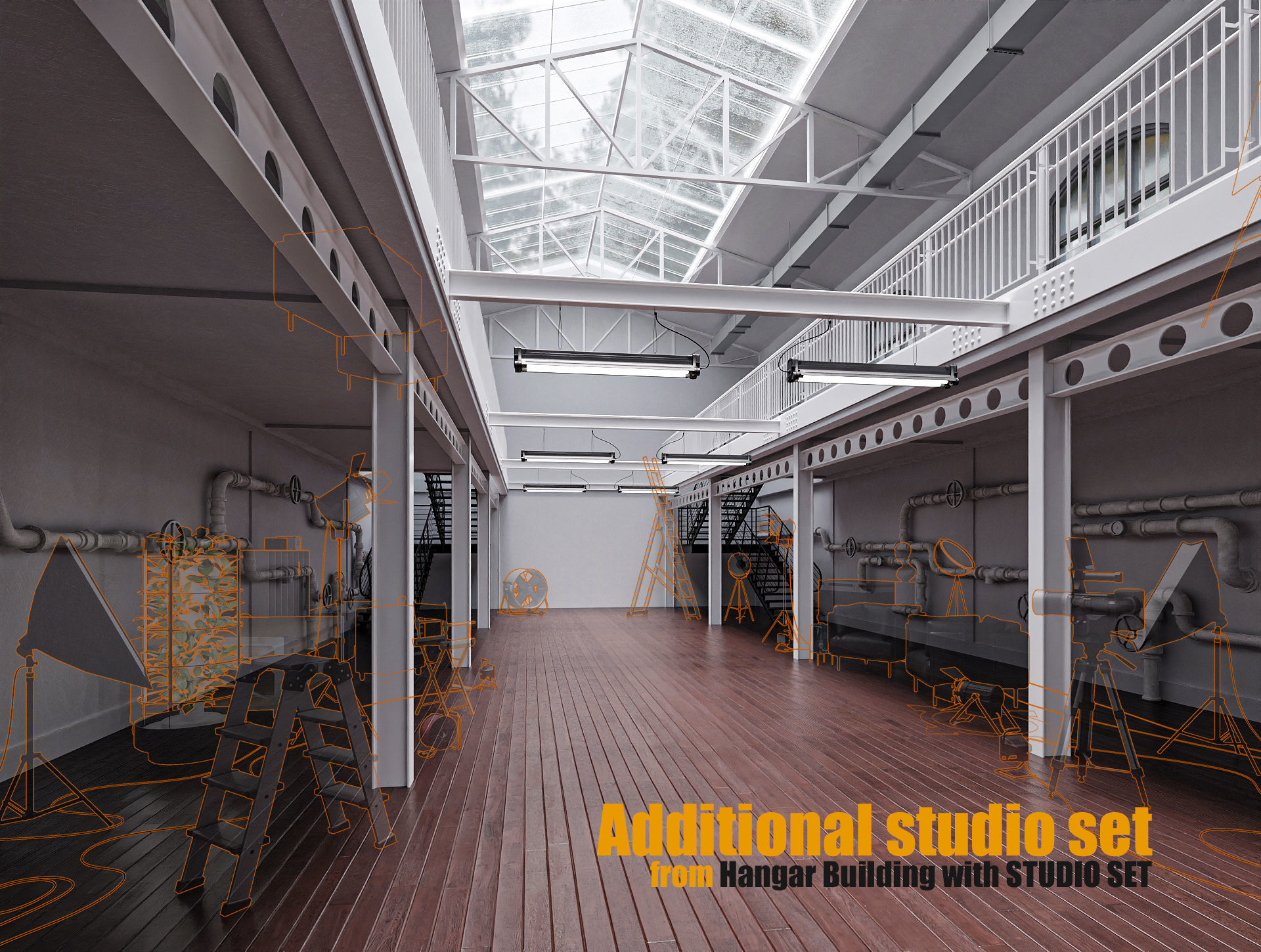 3D model Hangar Building VR / AR / low-poly | CGTrader