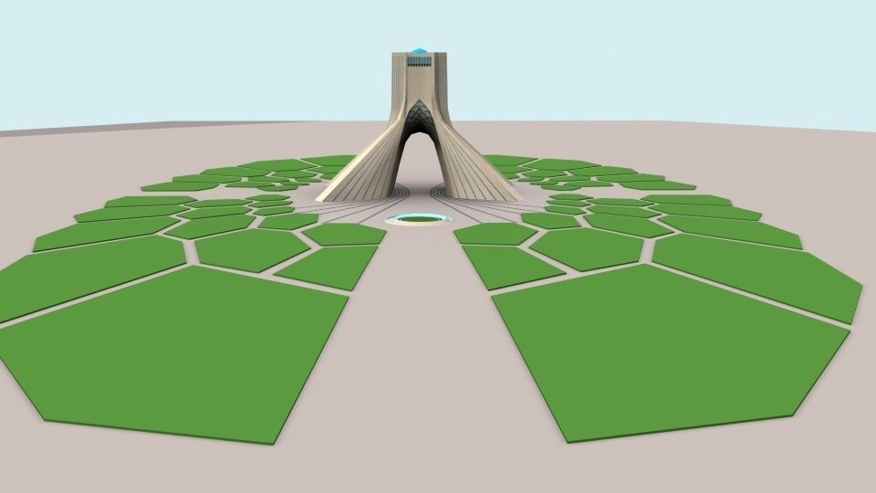 3D model azadi-tower VR / AR / low-poly | CGTrader