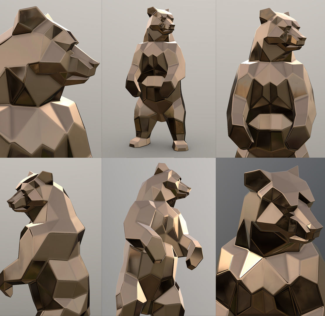 Grizzly bear 3D model 3D printable | CGTrader