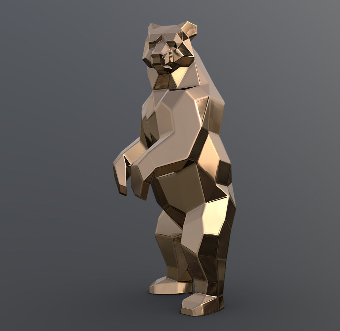 Grizzly bear 3D model 3D printable | CGTrader
