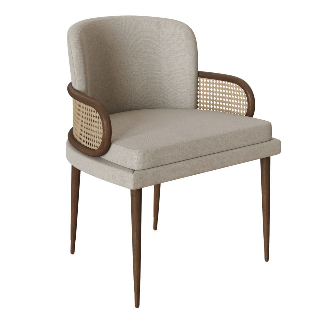 Rattan Chair Blakey dining chair modelo 3d 3D model rigged | CGTrader