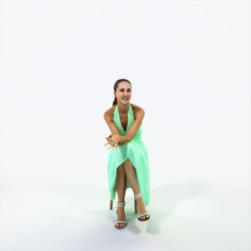 3D model Mirage 03F Listening Summer Sitting Casual Woman VR / AR / low ...