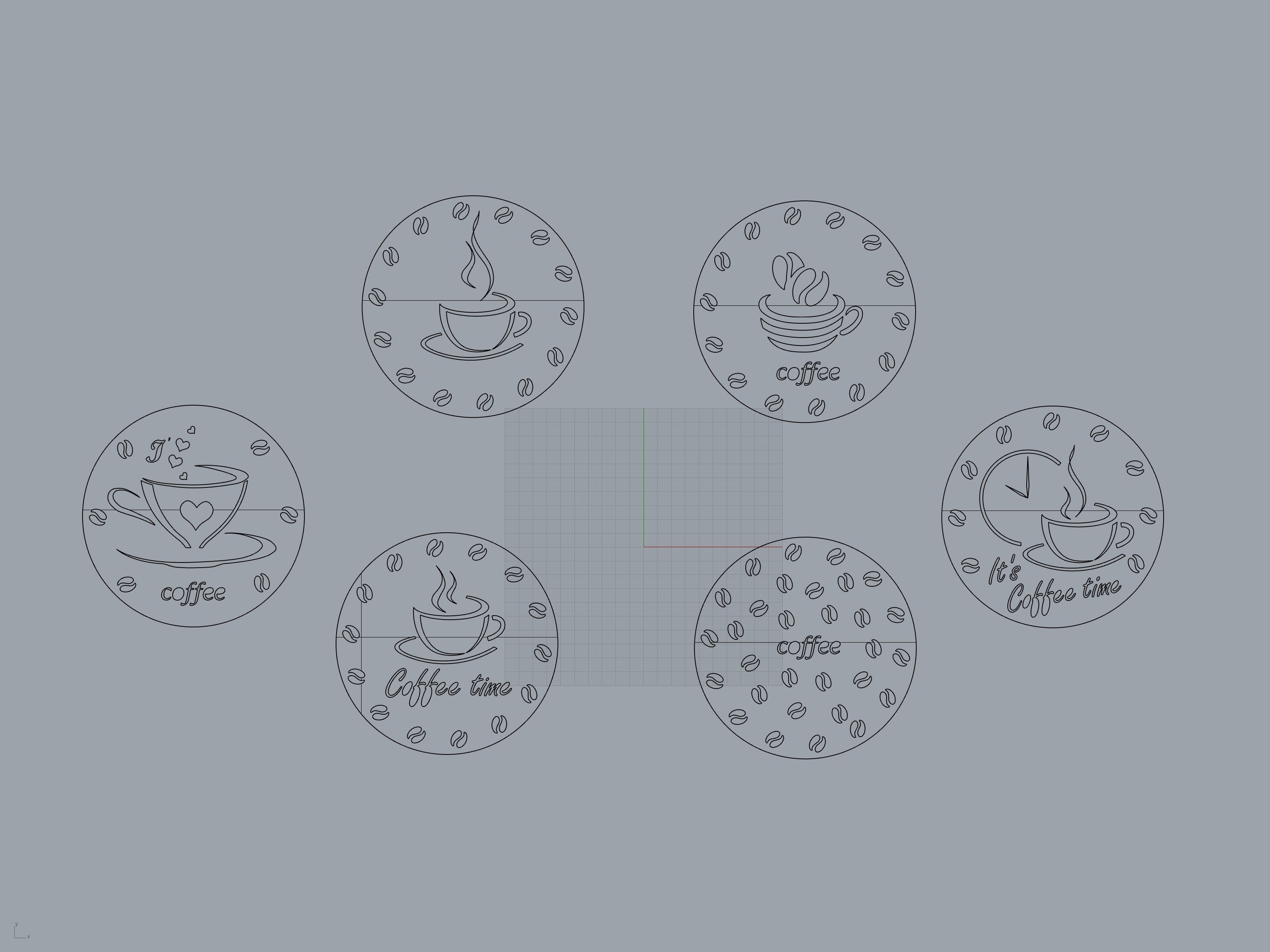 Wooden Coffee Coasters 3D model | CGTrader