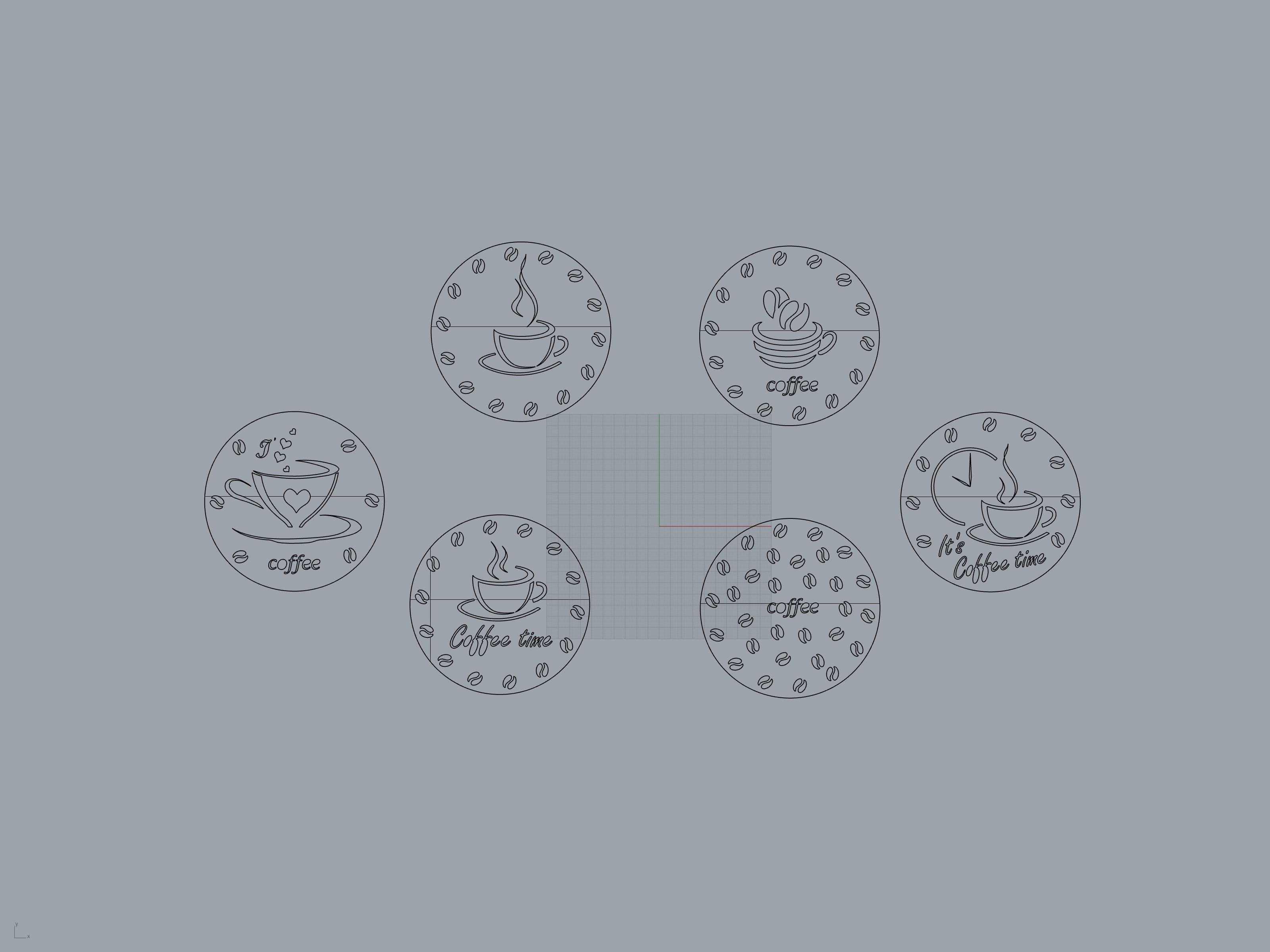 Wooden Coffee Coasters 3D model | CGTrader