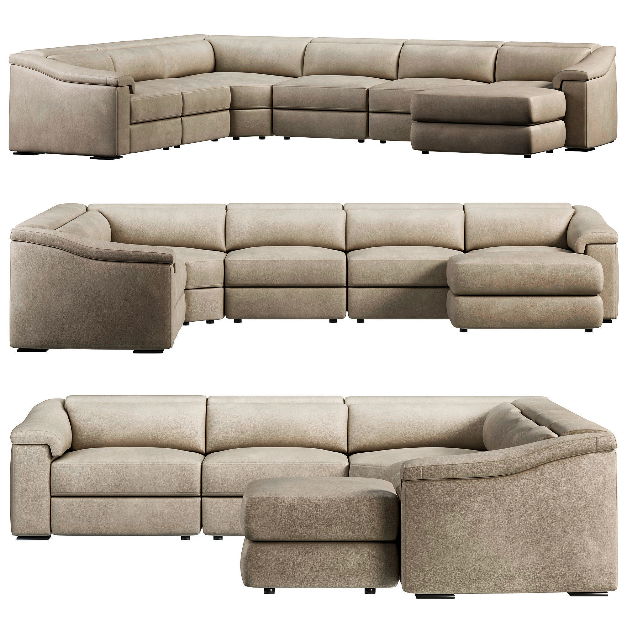 Brick Sofa by natuzzi 3D model | CGTrader