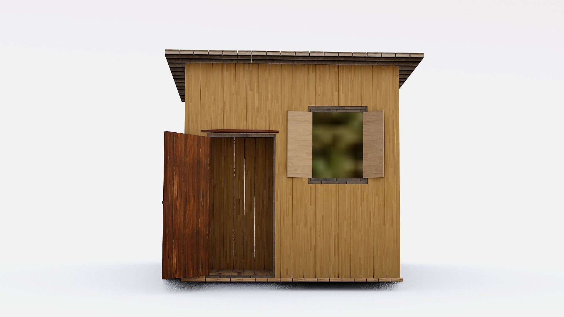 Backyard Workshop Shed 3D model | CGTrader