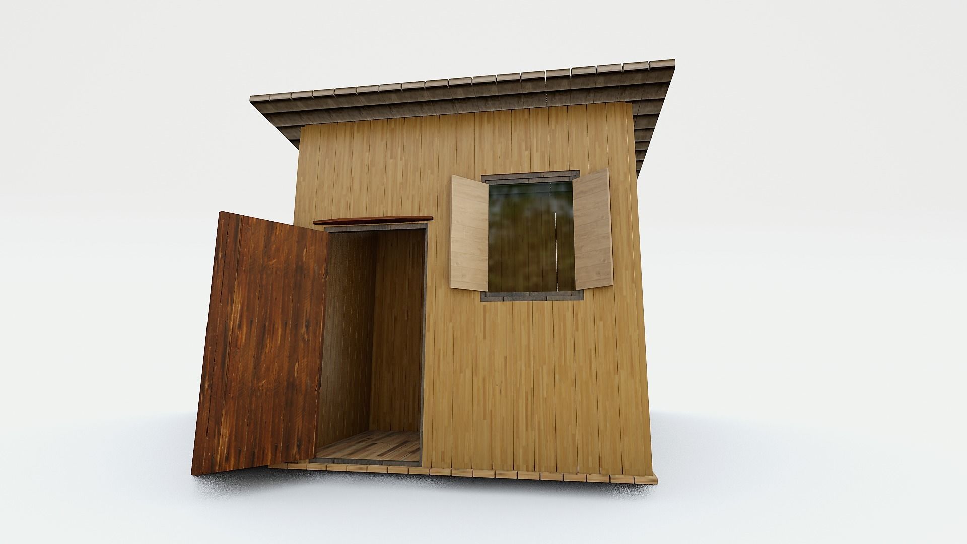Backyard Workshop Shed 3D model | CGTrader