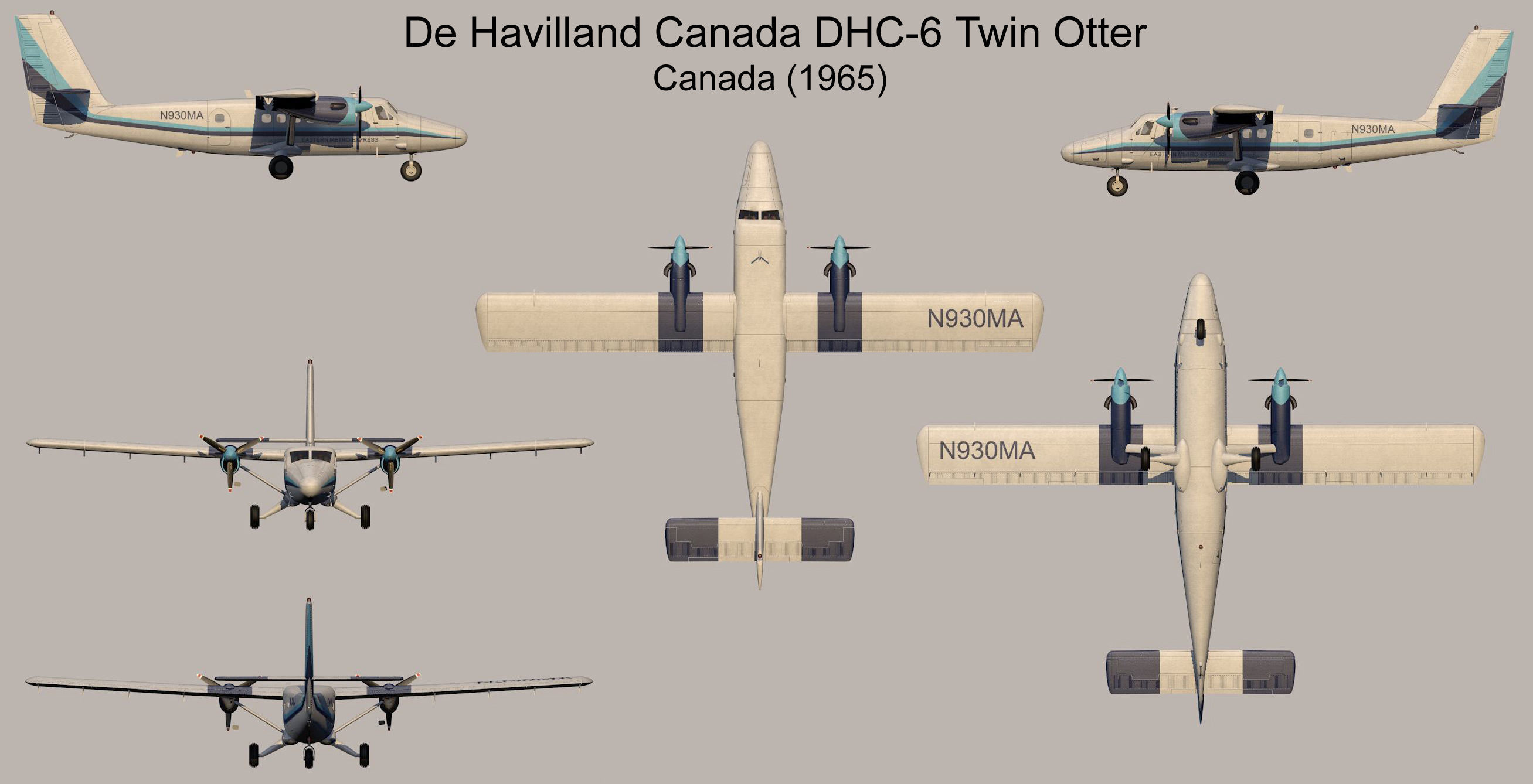 De Havilland Canada DHC-6 Twin Otter 3D model | CGTrader