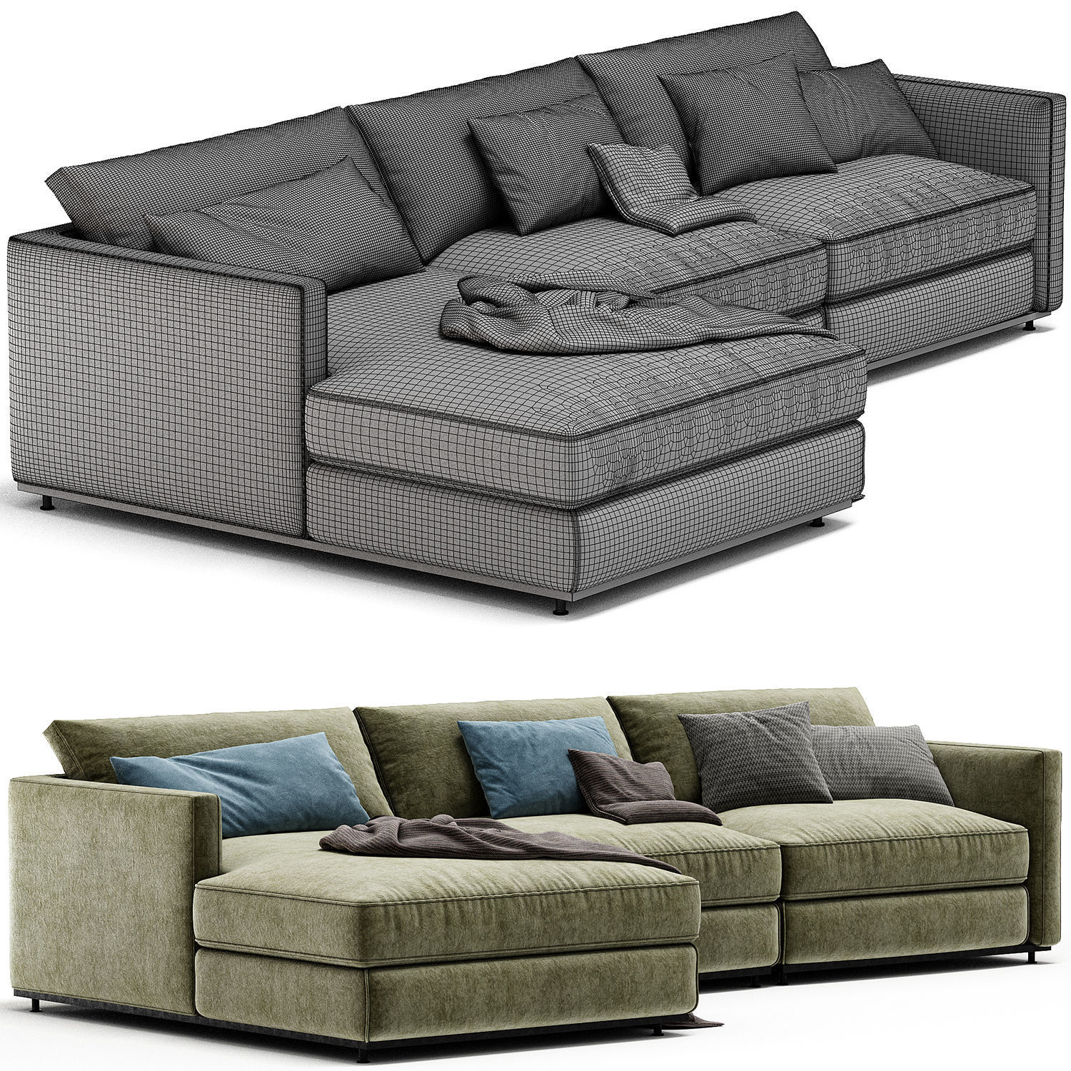 Milo Modular Sectional Sofa 3D model | CGTrader