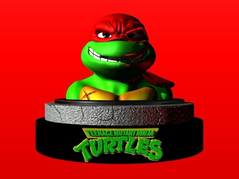 RAFAEL TURTLE MUTANT TEENAGE TORTUGA BUST NINJA RAPHAEL 3D model 3D ...