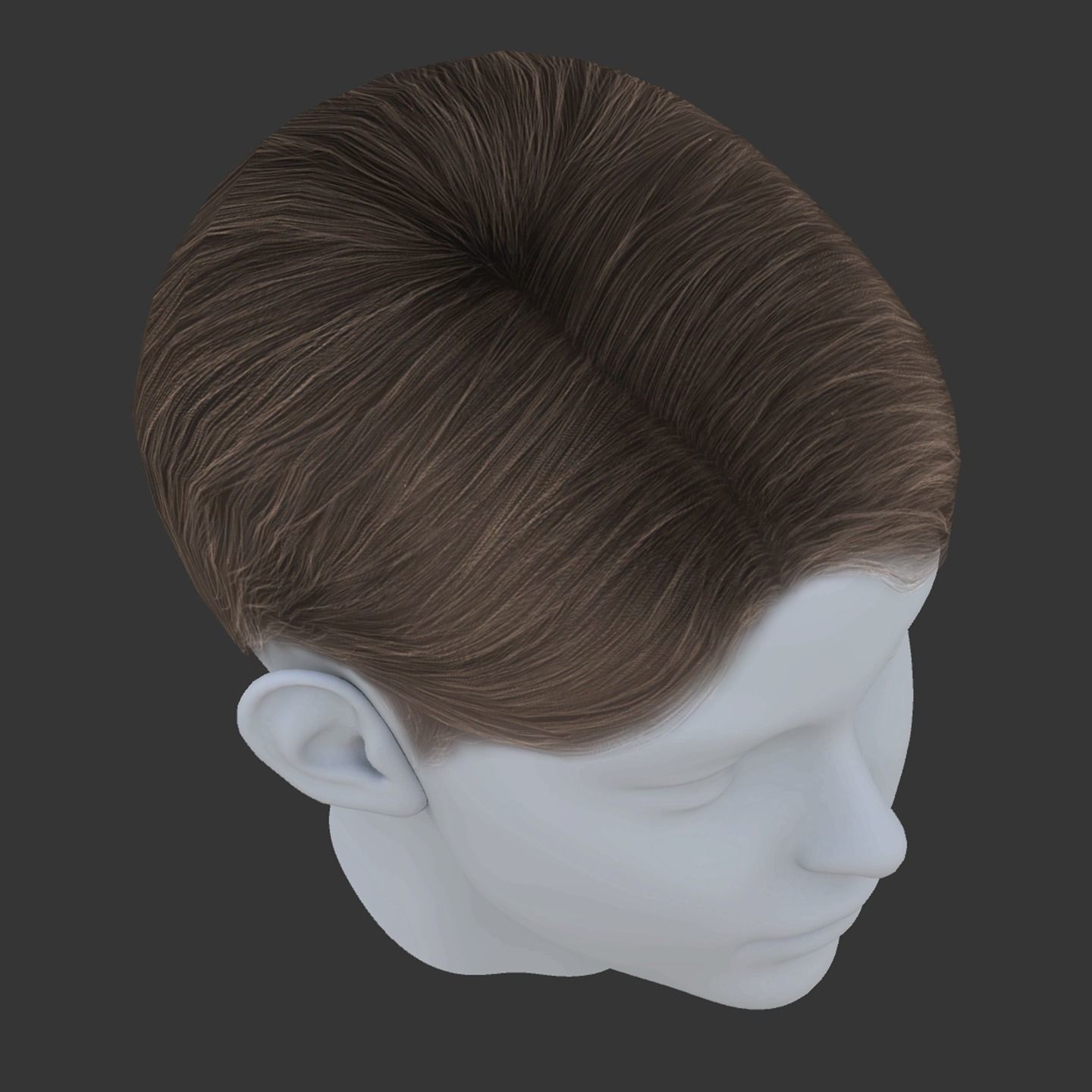 3D model 3D Polygon Hair for game Low-poly 3D model -v2 VR / AR / low ...