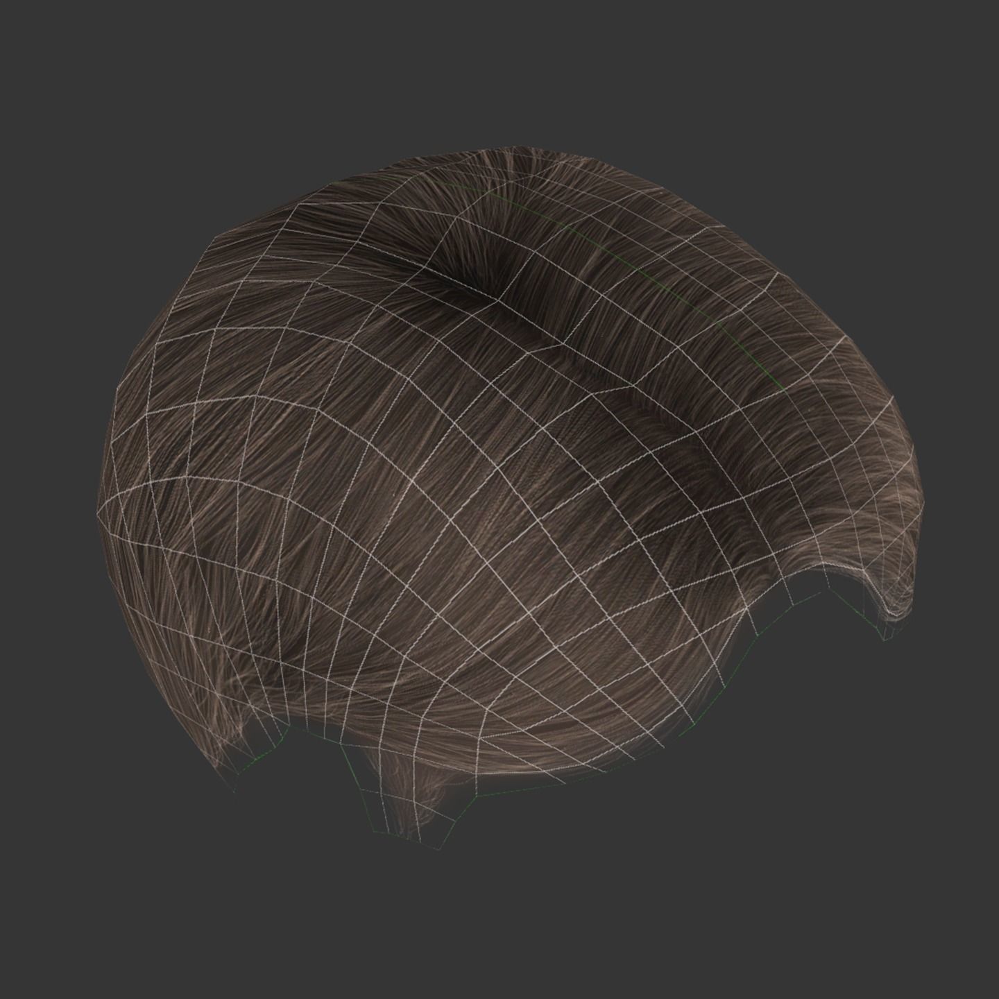 3D model 3D Polygon Hair for game Low-poly 3D model -v2 VR / AR / low ...