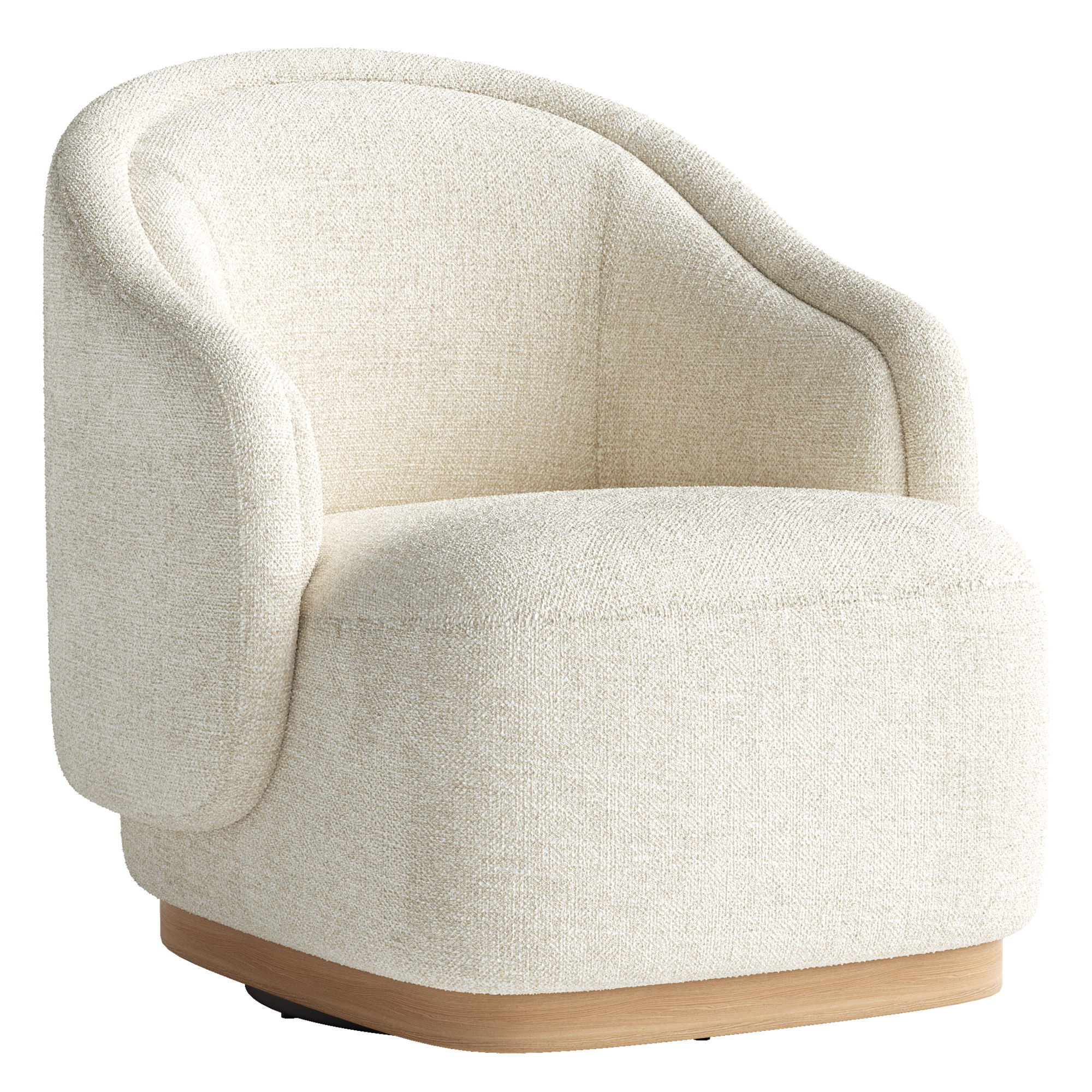 Martine Swivel Chair-Omari Natural 3D model | CGTrader