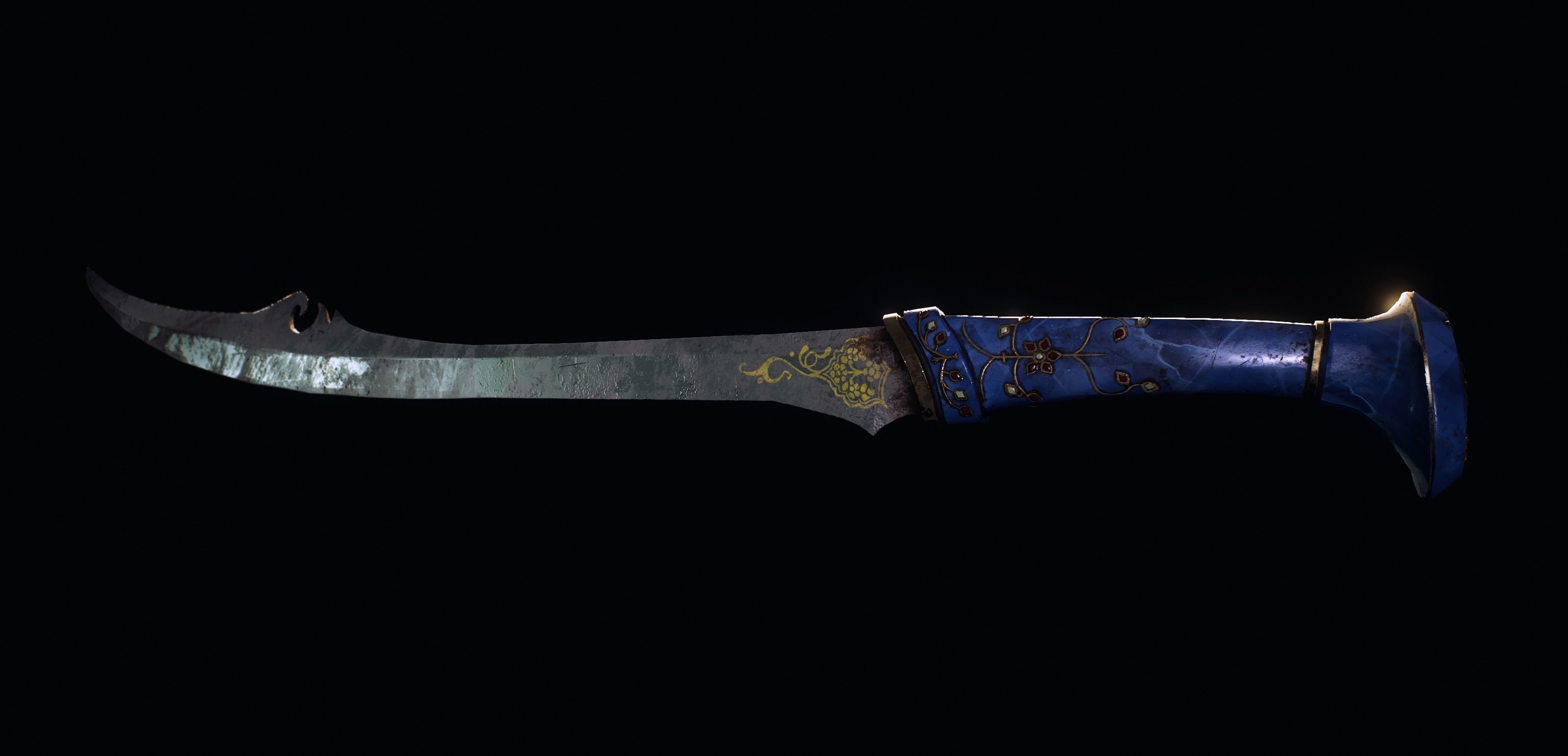 3D model Scimitar with Celestite Gem Hilt VR / AR / low-poly | CGTrader