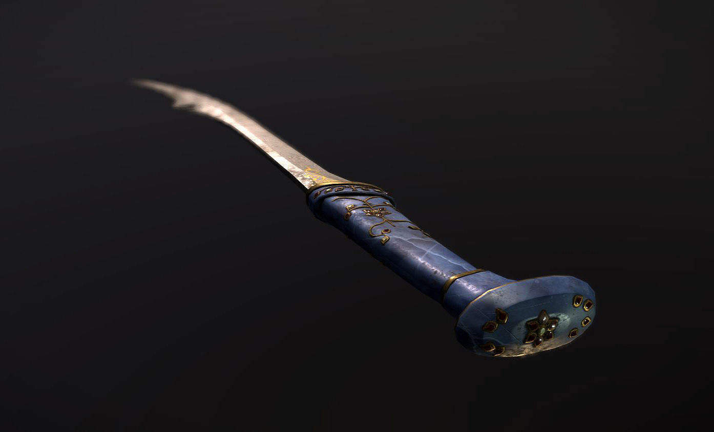 3D model Scimitar with Celestite Gem Hilt VR / AR / low-poly | CGTrader