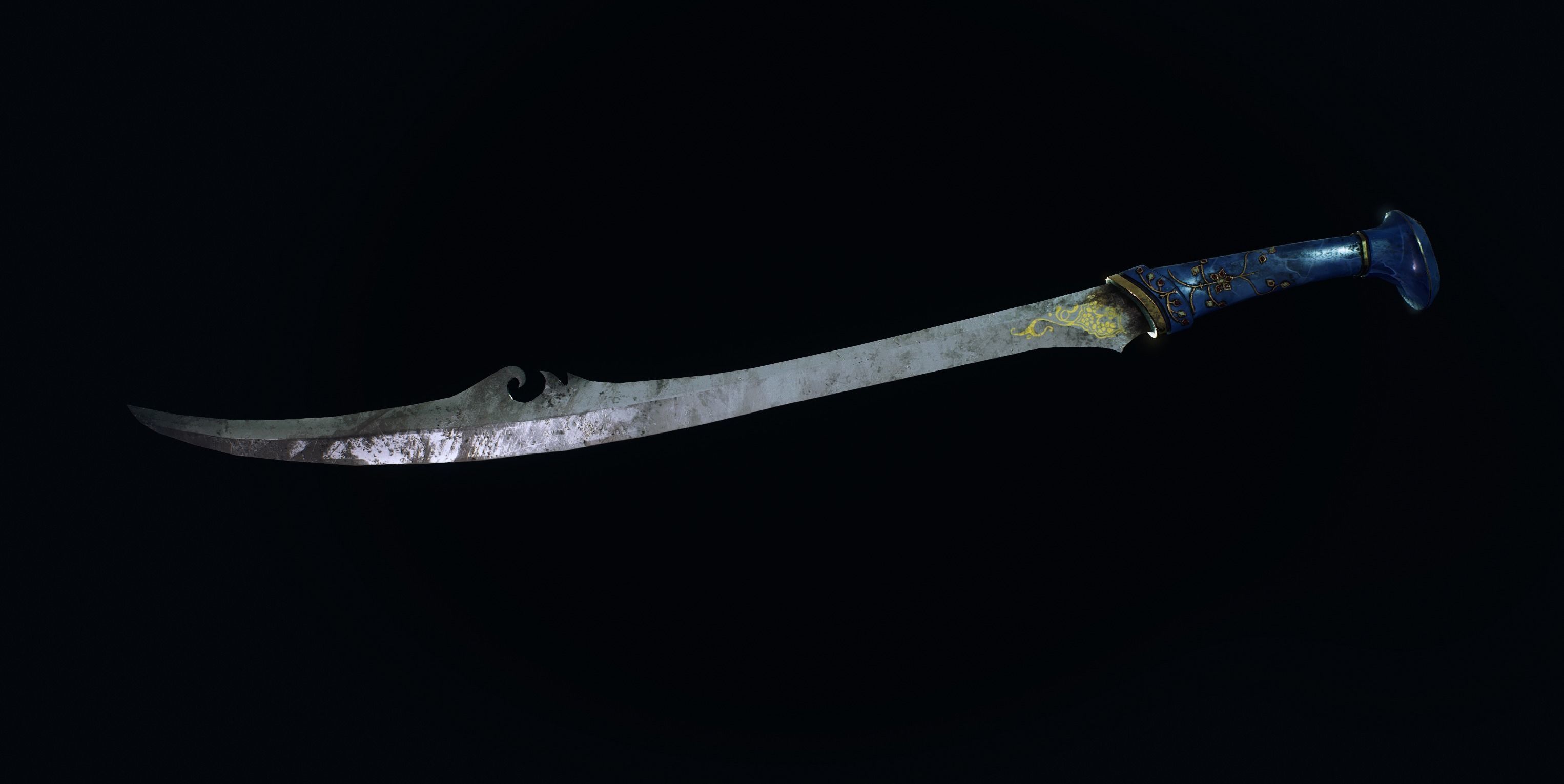 3D model Scimitar with Celestite Gem Hilt VR / AR / low-poly | CGTrader