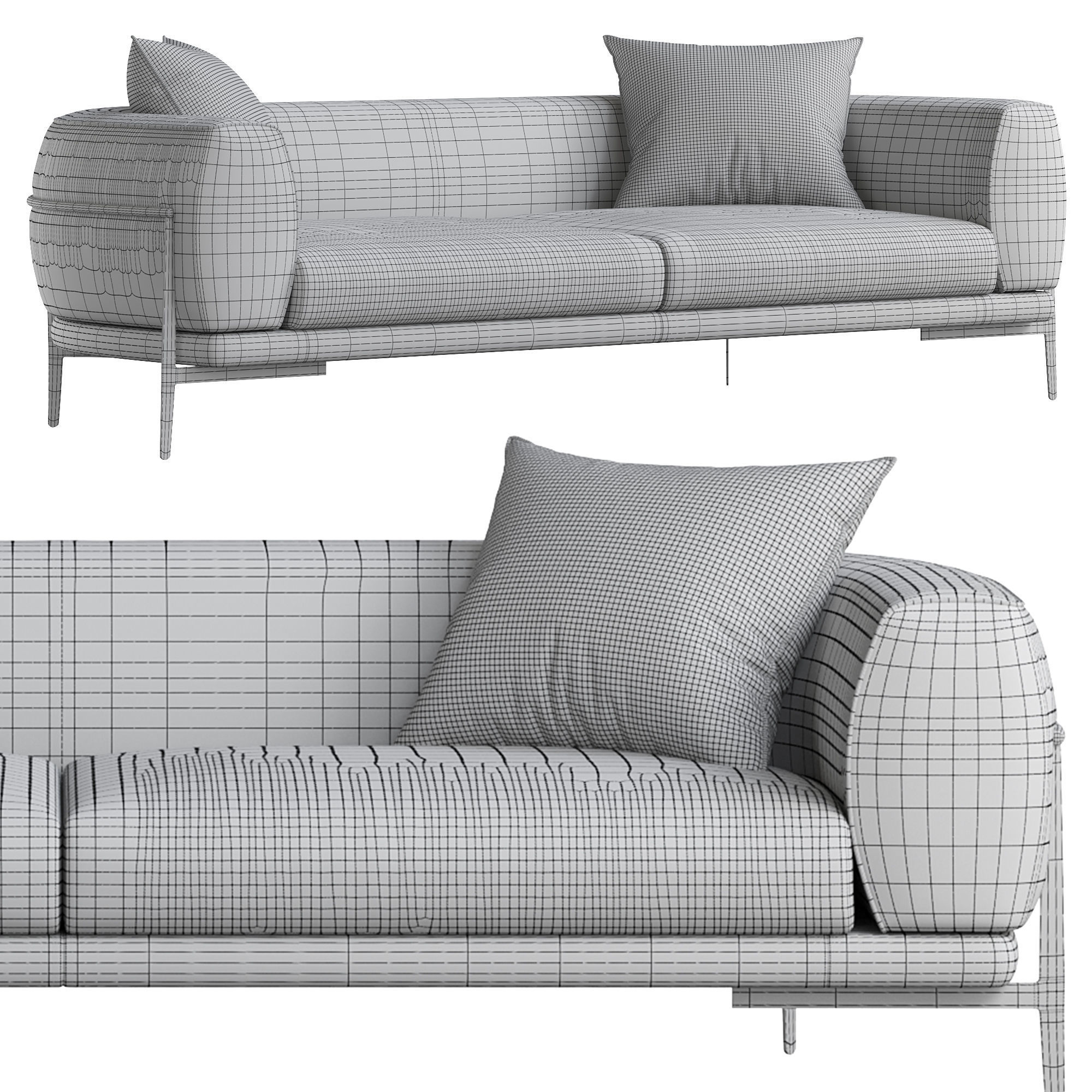 NATUZZI ITALIA OBLO SOFA by Natuzzi 3D model | CGTrader