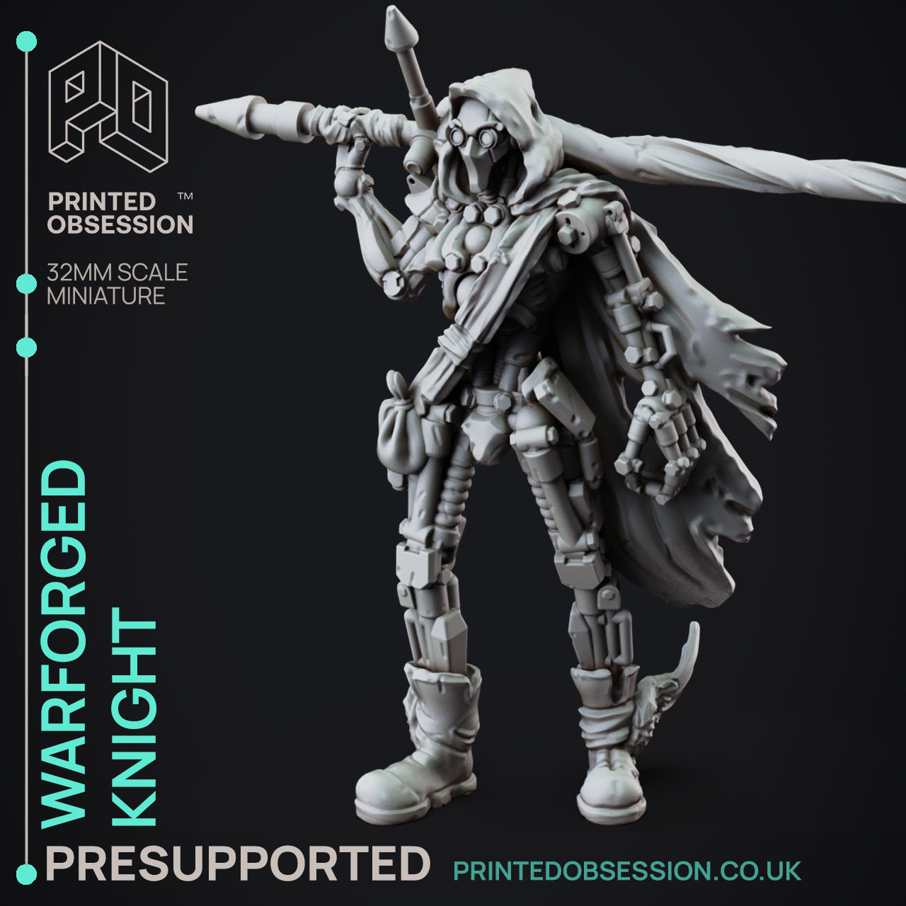 Warforged Knight - 3D Printable TTRPG - PRESUPPORTED - 32mm 3D model 3D ...