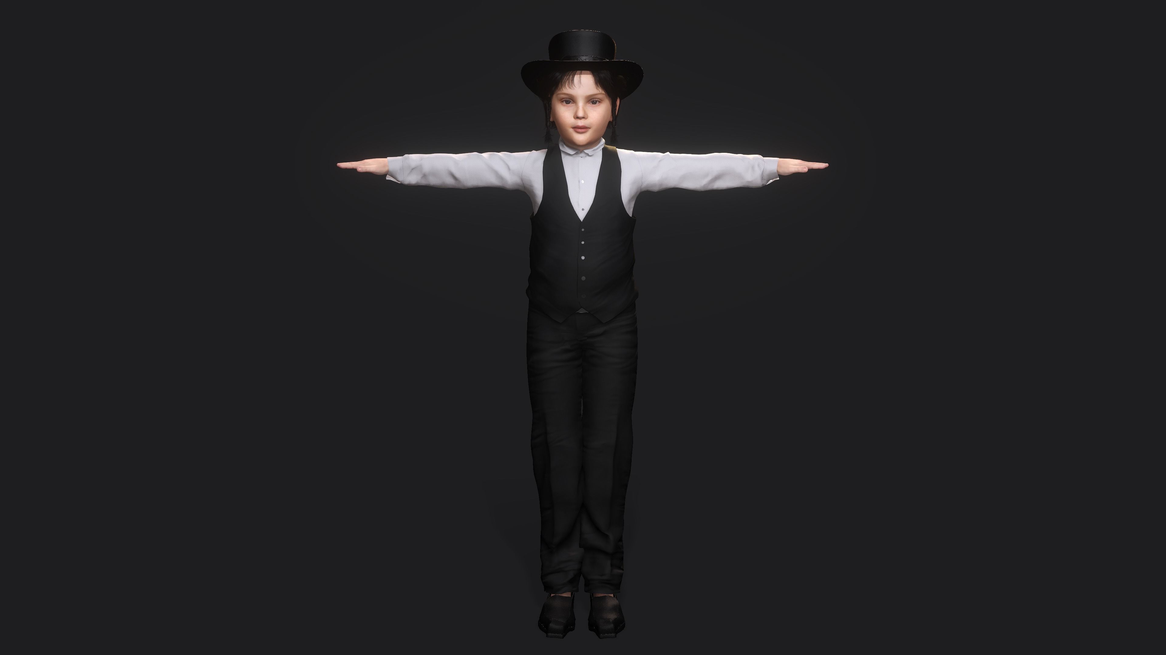 3D model AAA 3D MODEL EUROPEAN JEWISH BOY CHARACTER - JEWISH BOY OUTFIT ...