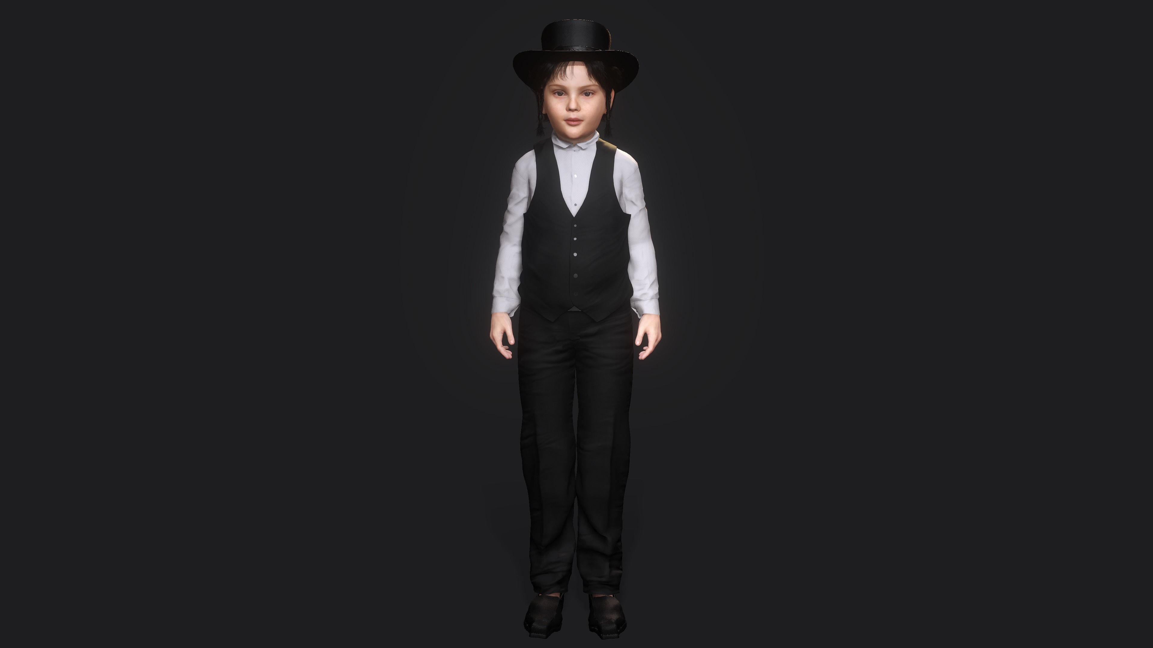 3D model AAA 3D MODEL EUROPEAN JEWISH BOY CHARACTER - JEWISH BOY OUTFIT ...