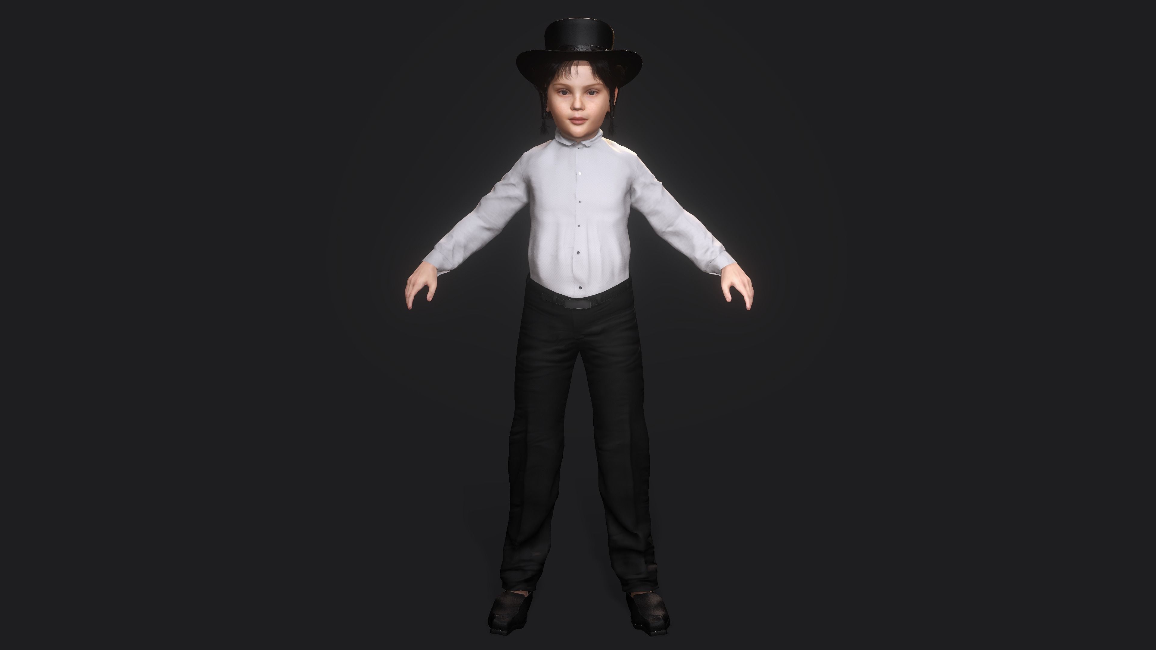 3D model AAA 3D MODEL EUROPEAN JEWISH BOY CHARACTER - JEWISH BOY OUTFIT ...