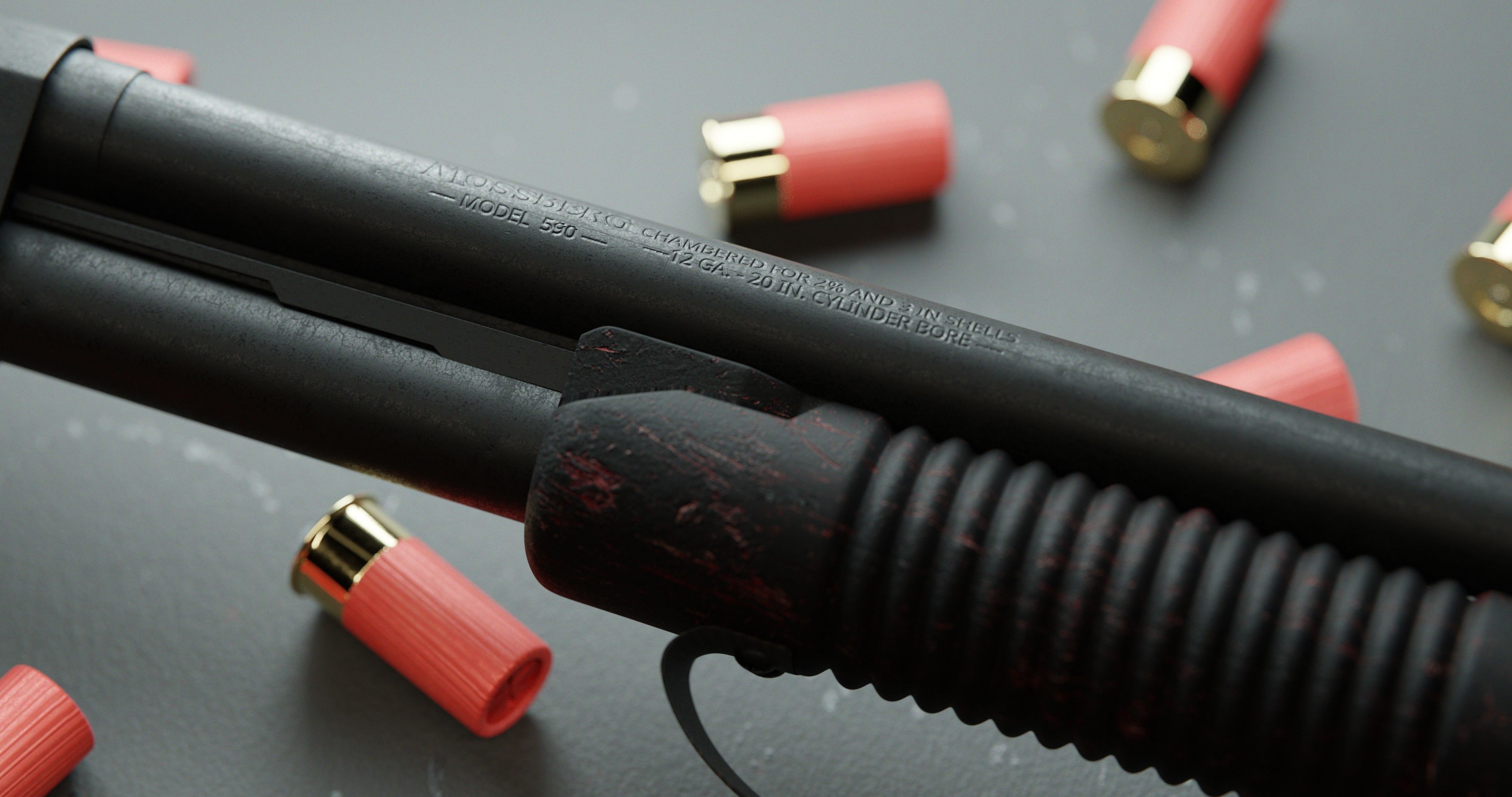 3D model Shotgun Mossberg 590 VR / AR / low-poly | CGTrader