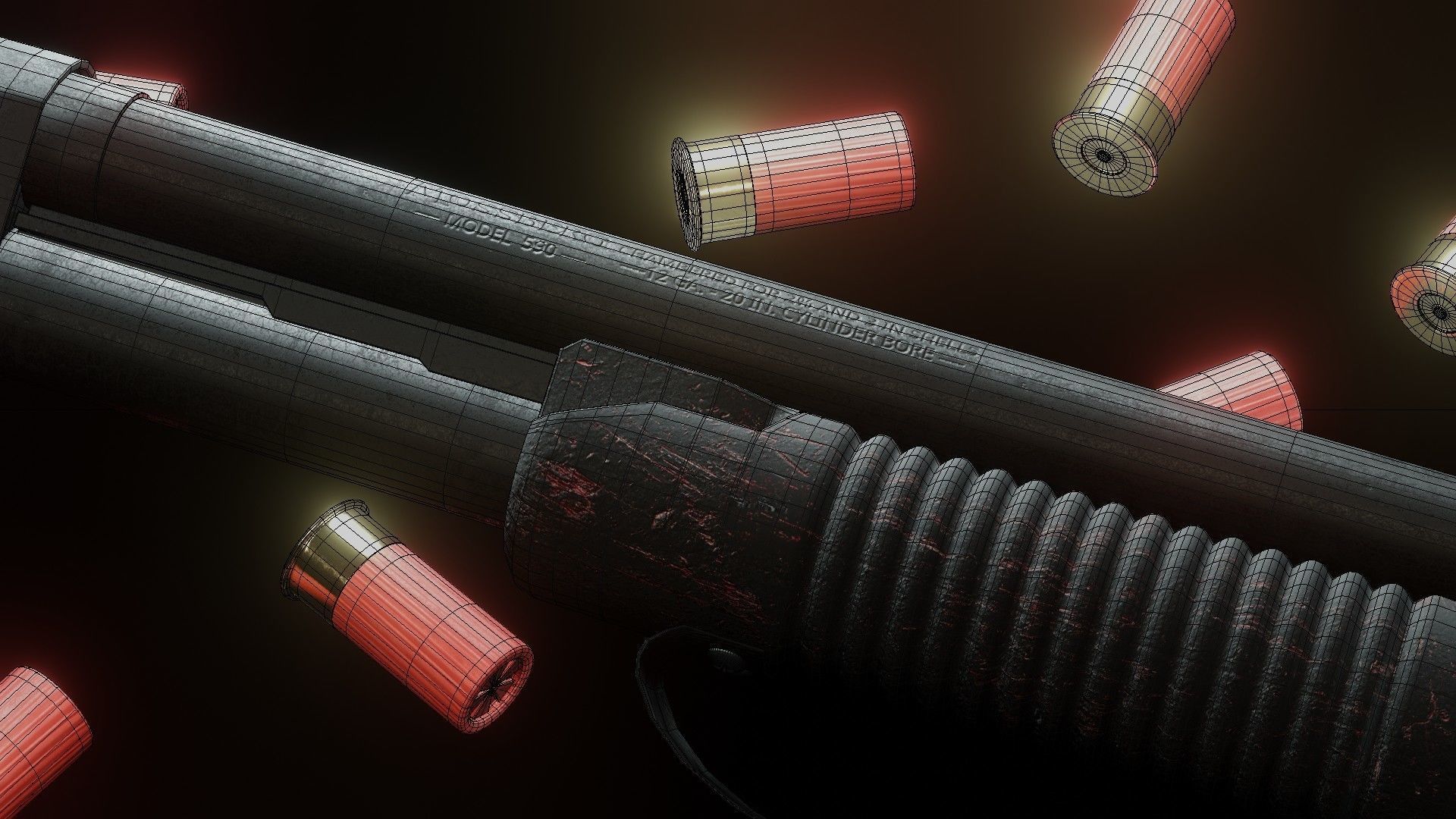 3D model Shotgun Mossberg 590 VR / AR / low-poly | CGTrader