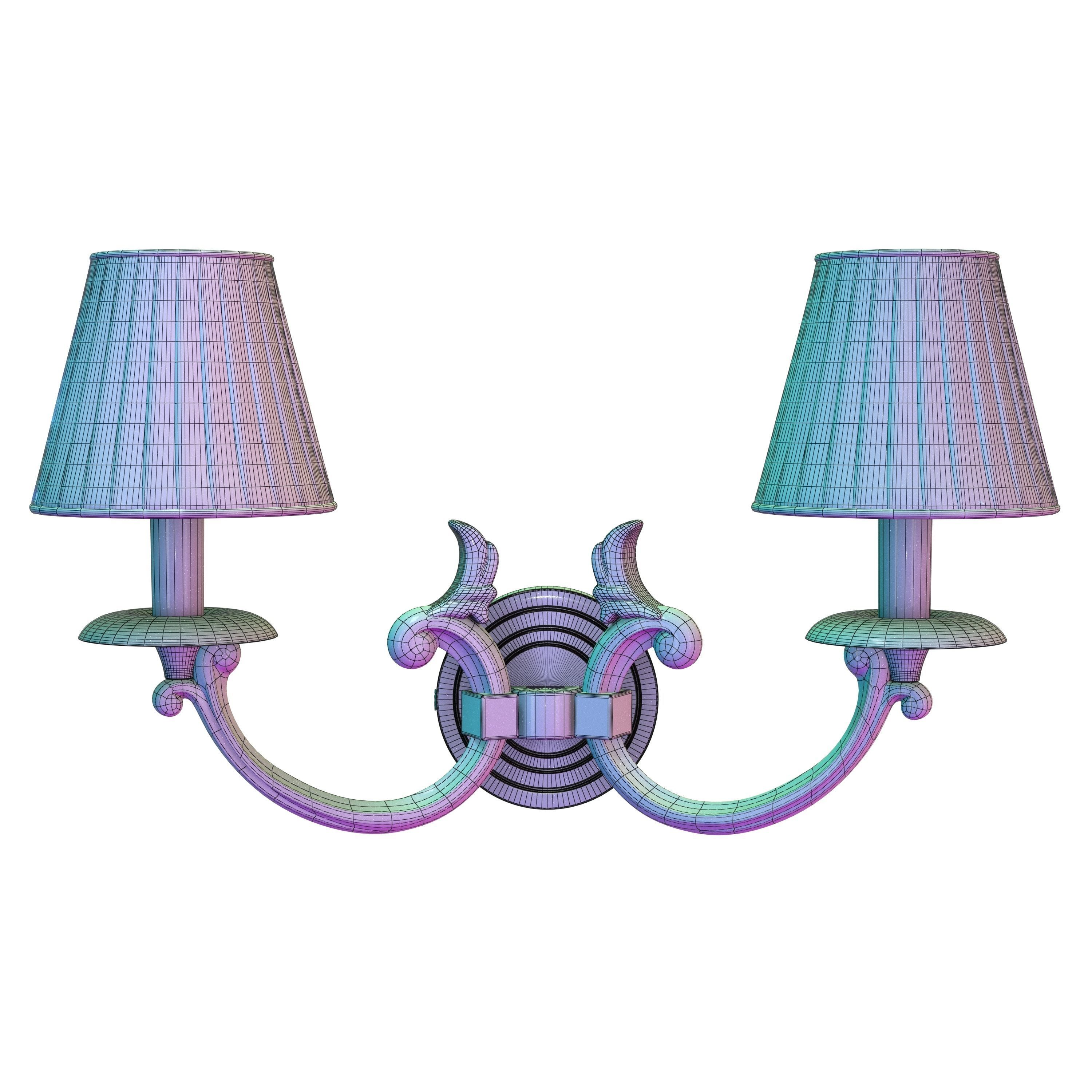 Retro Rustic Style Wall Light free 3D model | CGTrader