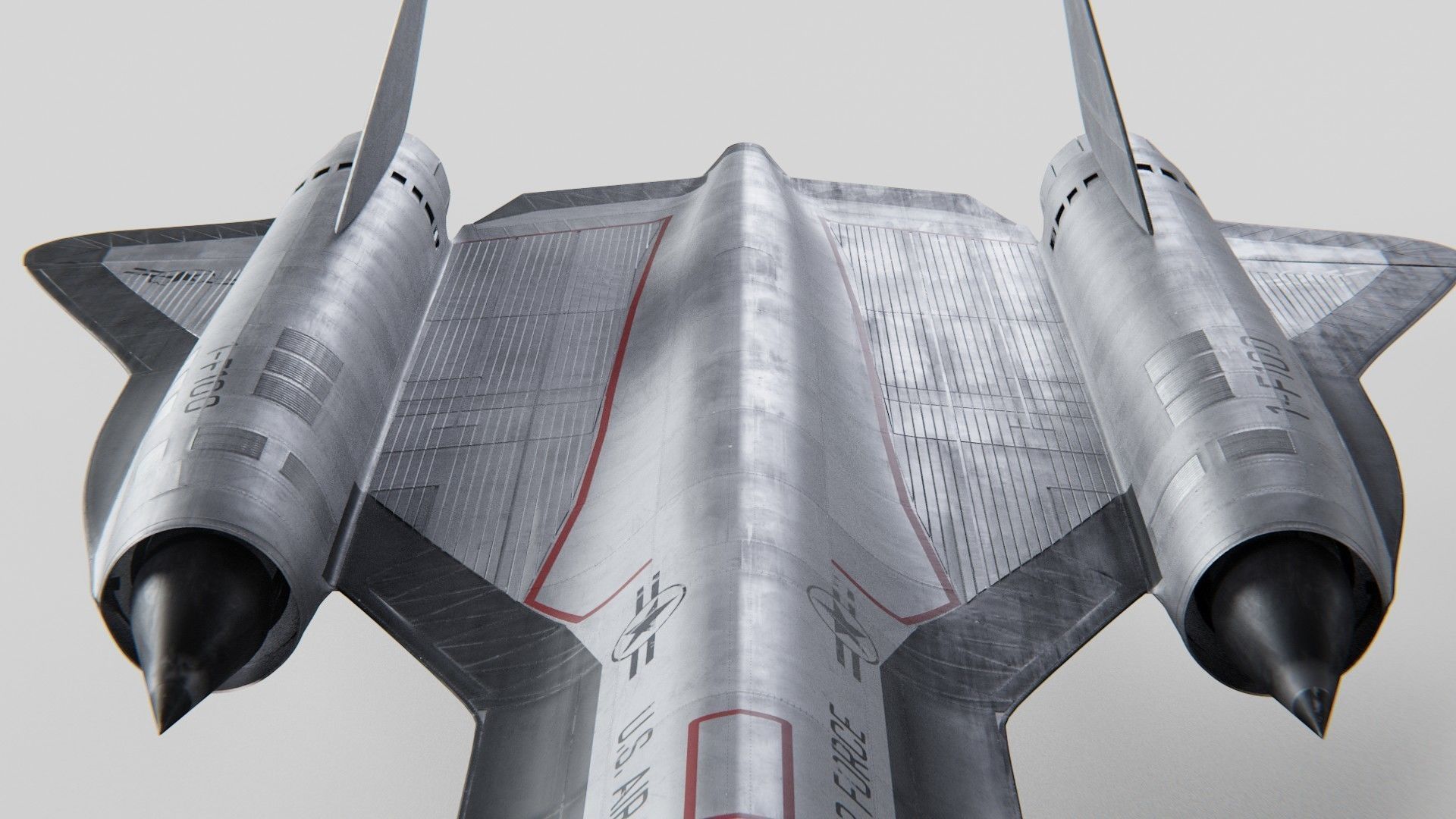 Lockheed Sr 71 Blackbird BnW 3D model | CGTrader