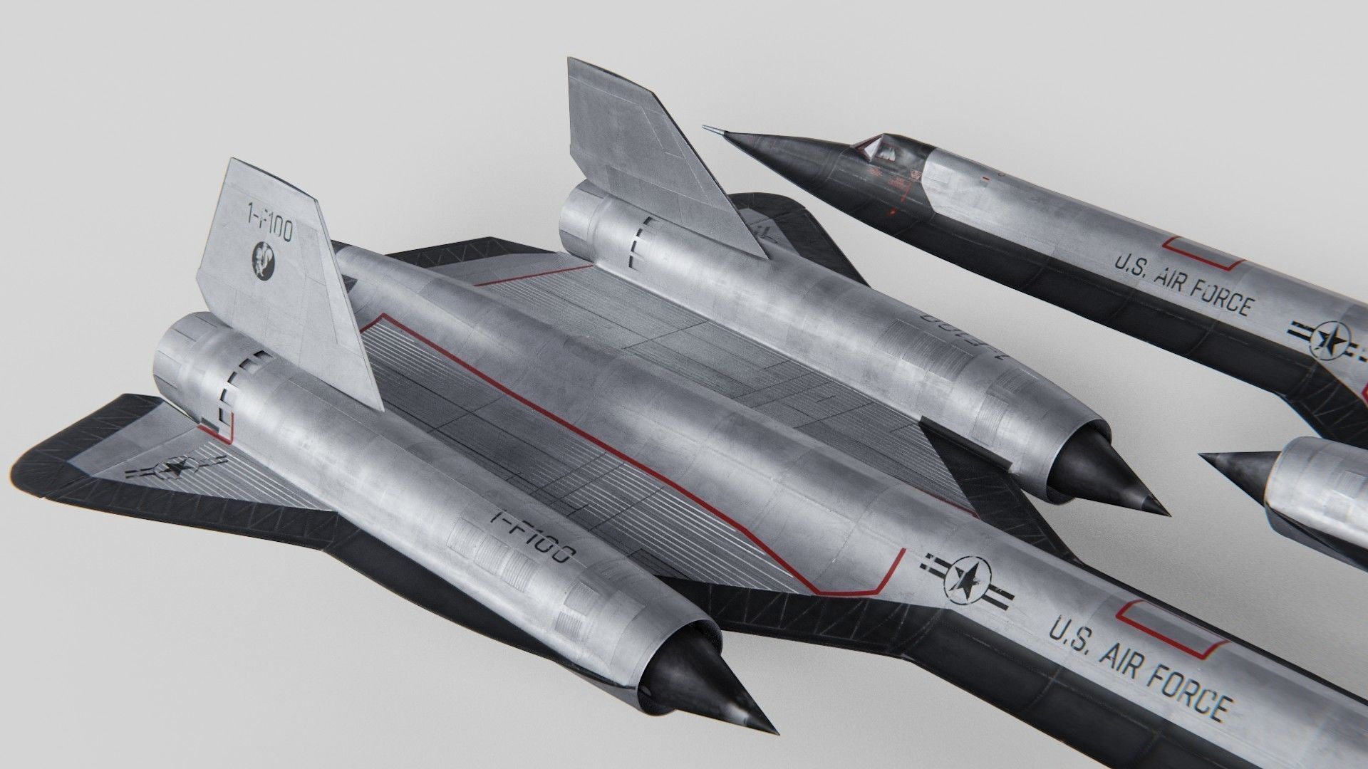 Lockheed Sr 71 Blackbird BnW 3D model | CGTrader