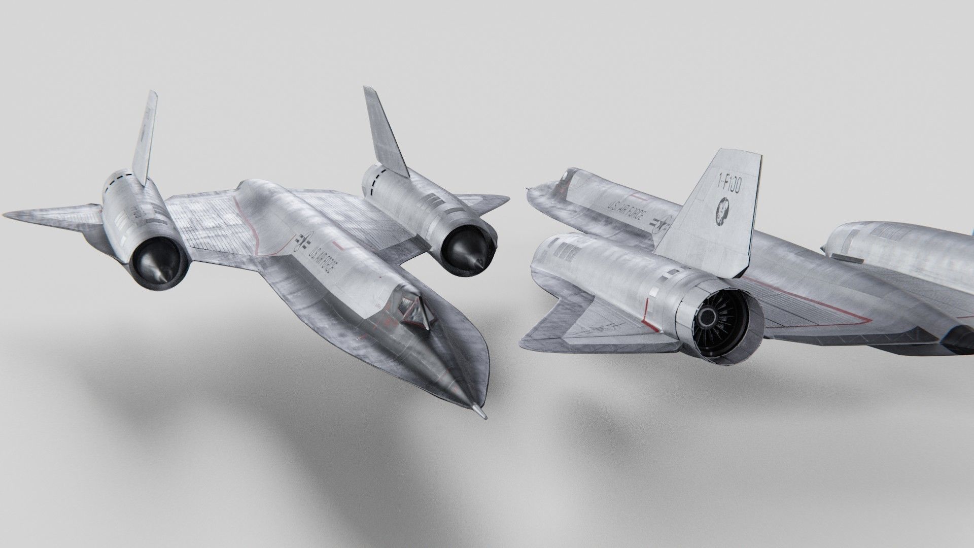 Lockheed Sr 71 Blackbird BnW 3D model | CGTrader