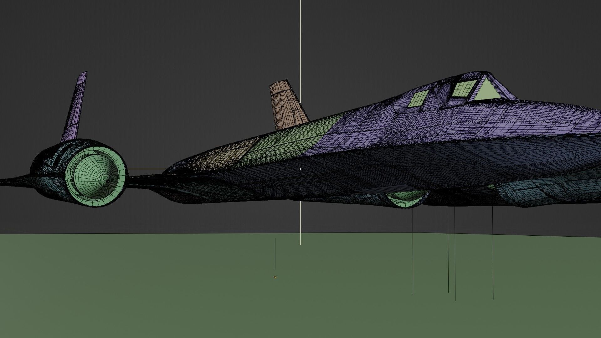 Lockheed Sr 71 Blackbird BnW 3D model | CGTrader