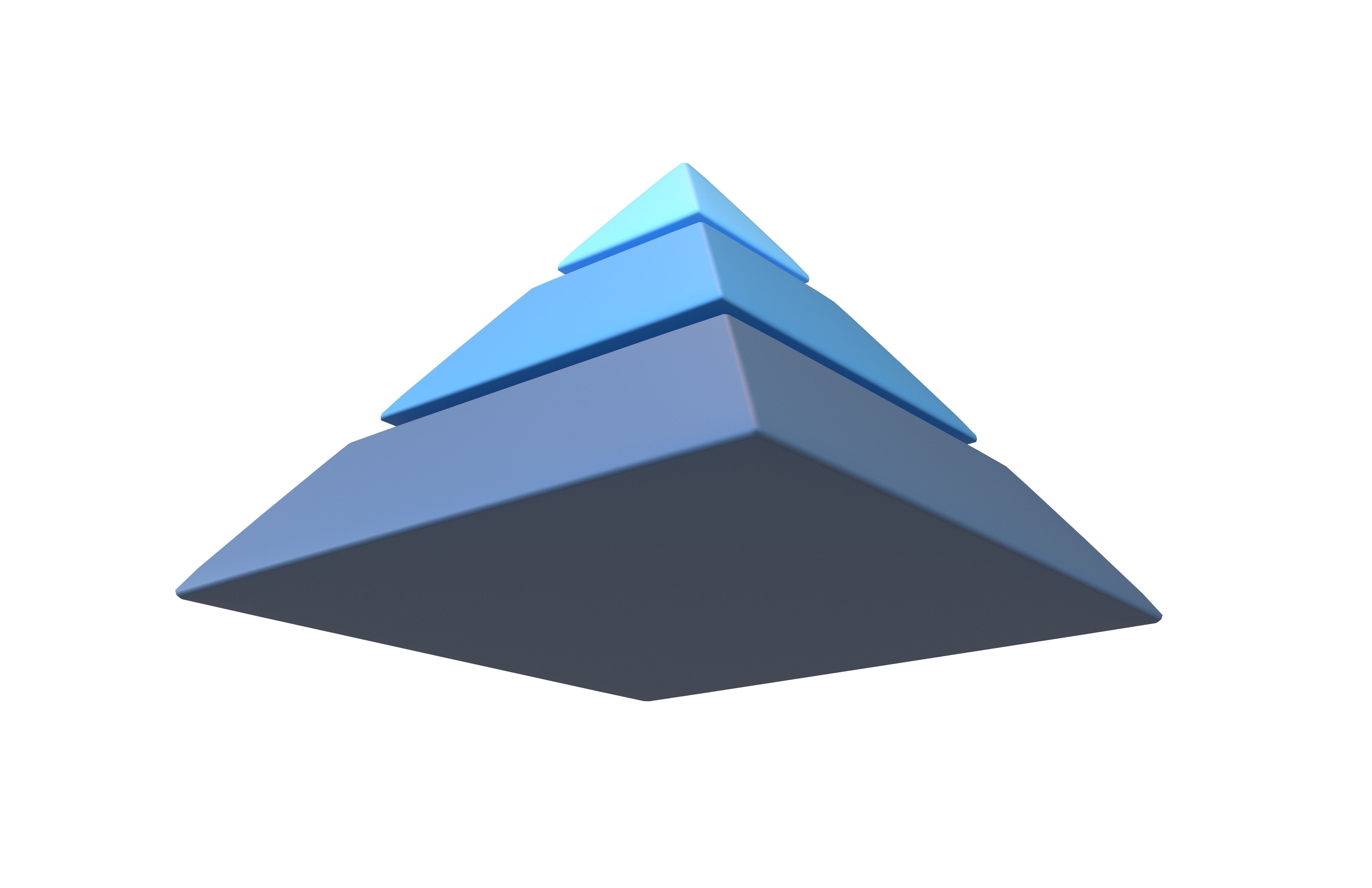 3D model Layer Pyramid v1 002 VR / AR / low-poly | CGTrader