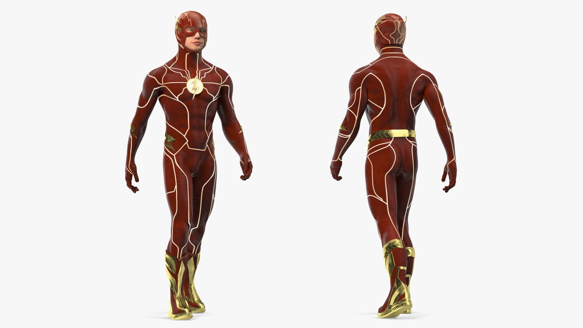 DC Flash Walking Pose 3D model | CGTrader