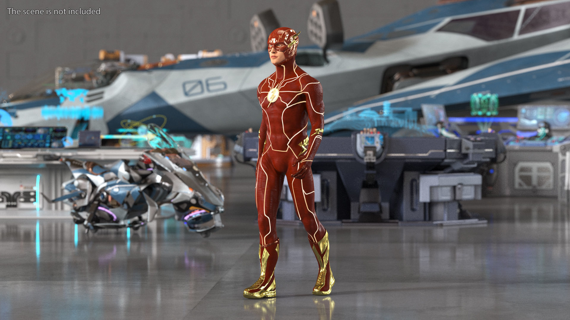 DC Flash Walking Pose 3D model | CGTrader
