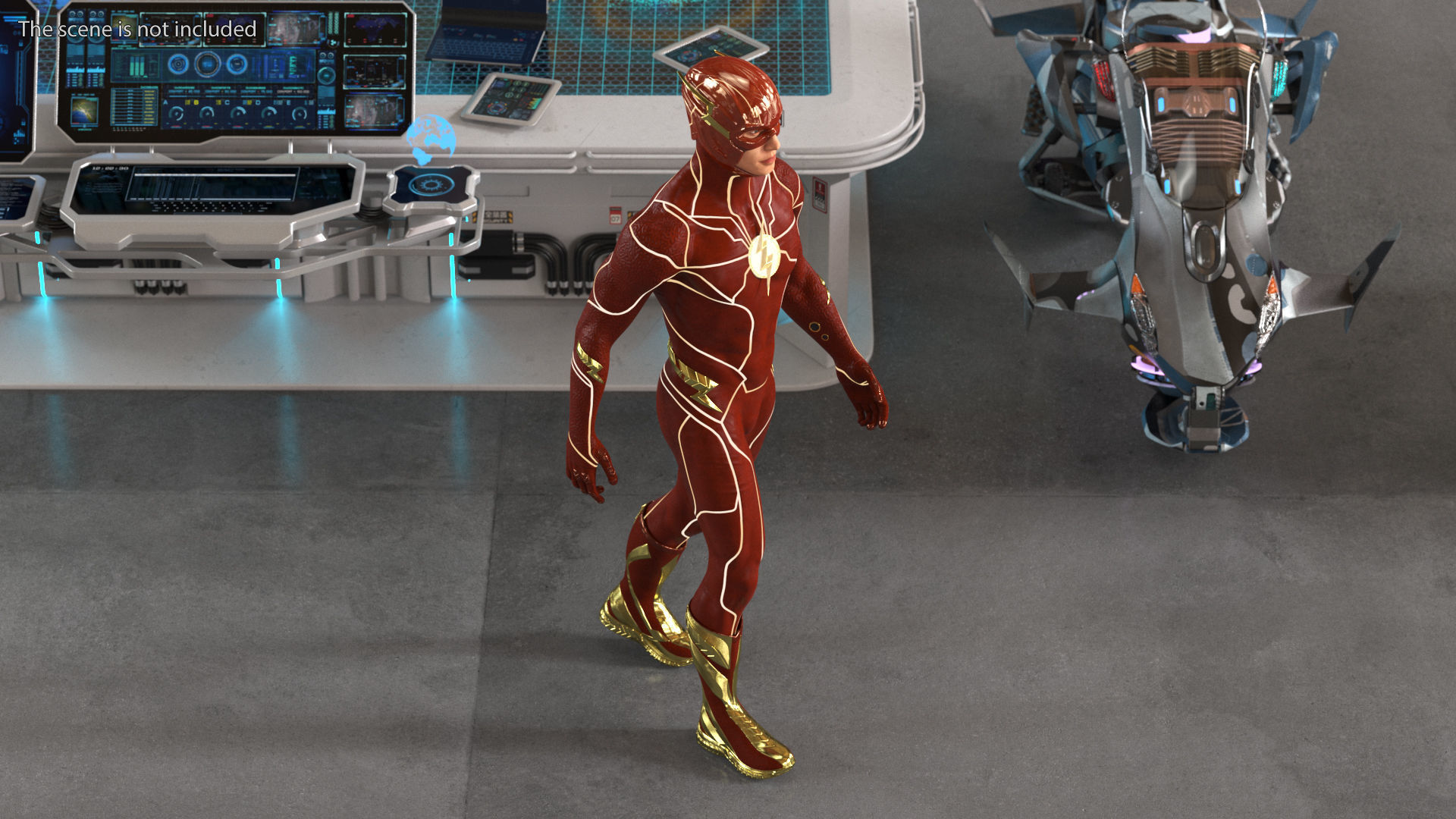 DC Flash Walking Pose 3D model | CGTrader
