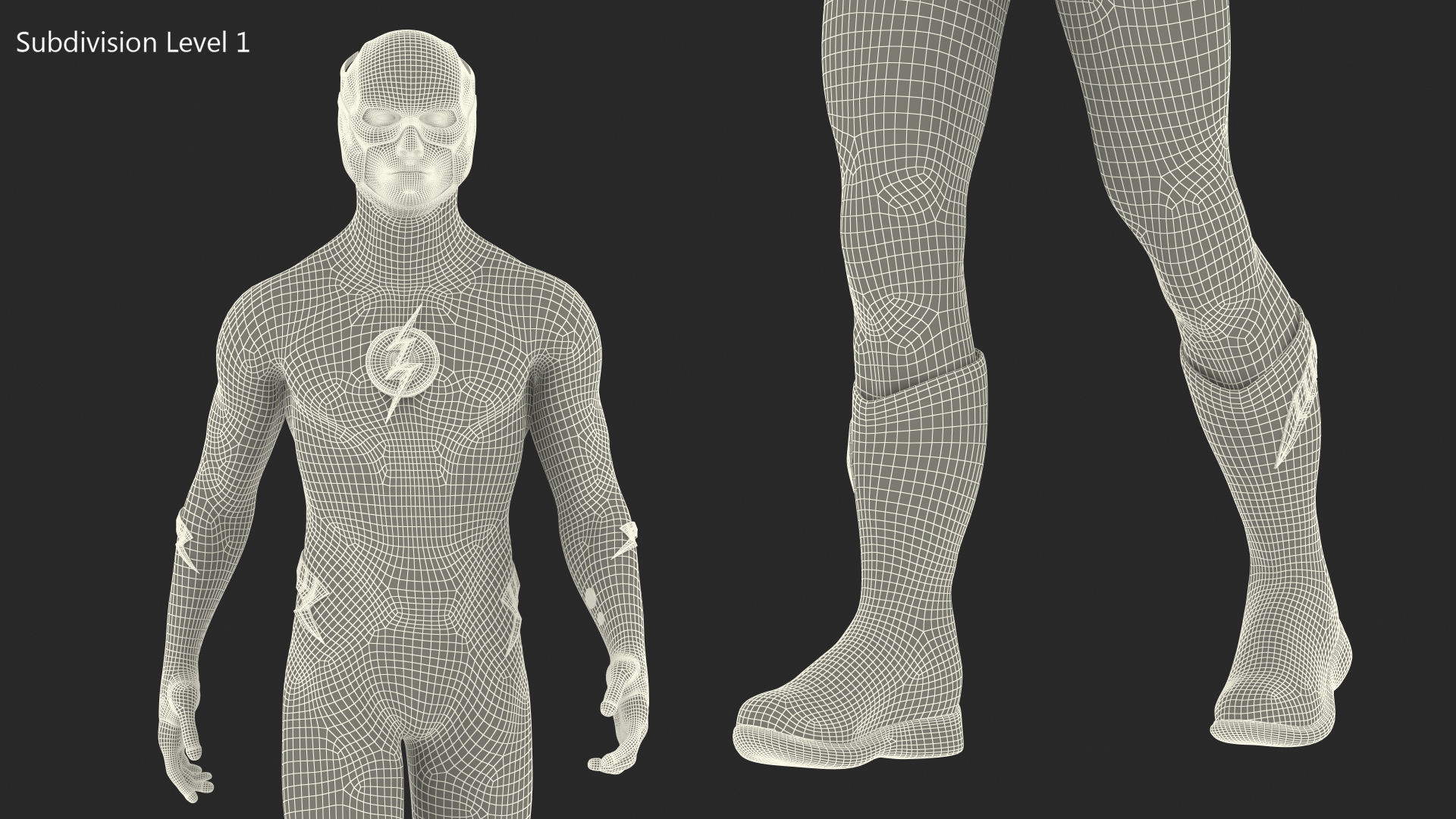 DC Flash Walking Pose 3D model | CGTrader