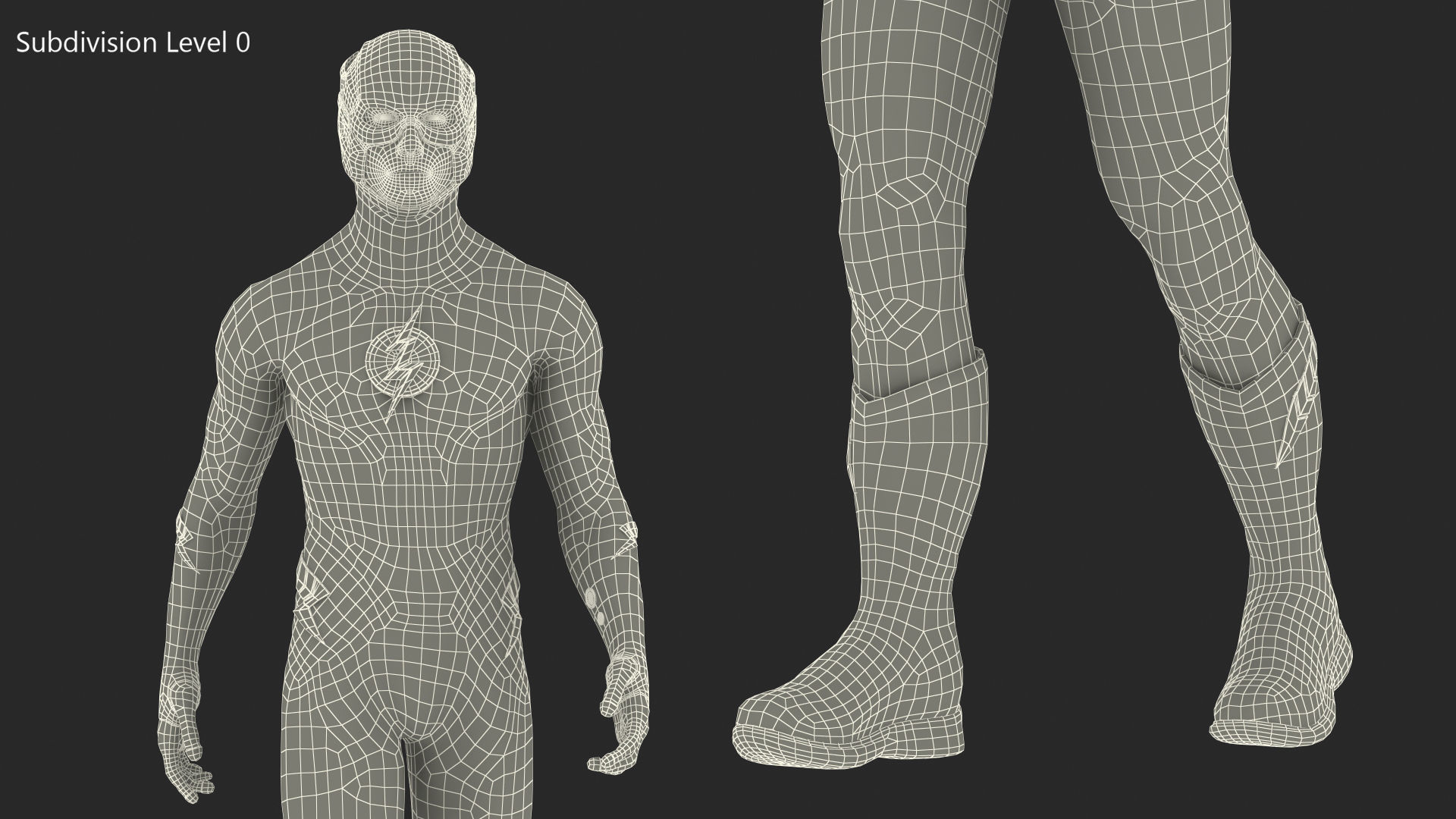 DC Flash Walking Pose 3D model | CGTrader