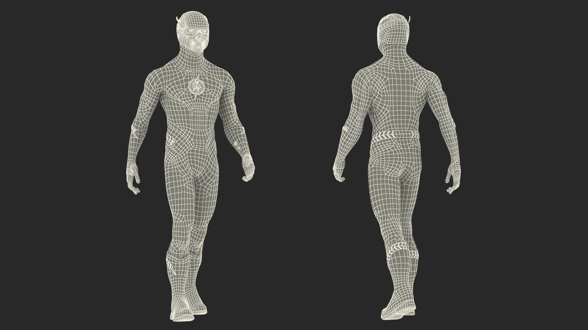 DC Flash Walking Pose 3D model | CGTrader