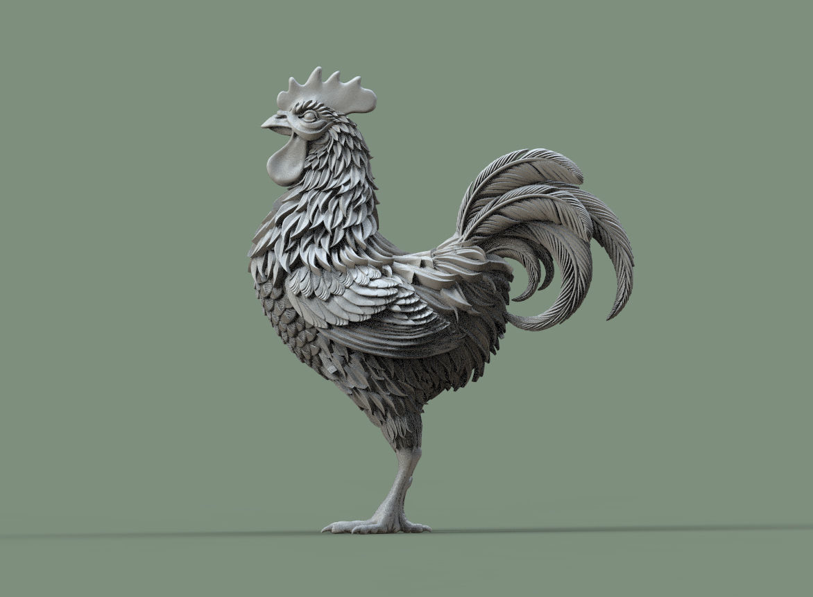 rooster 3D model 3D printable | CGTrader