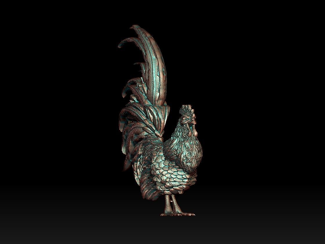 rooster 3D model 3D printable | CGTrader