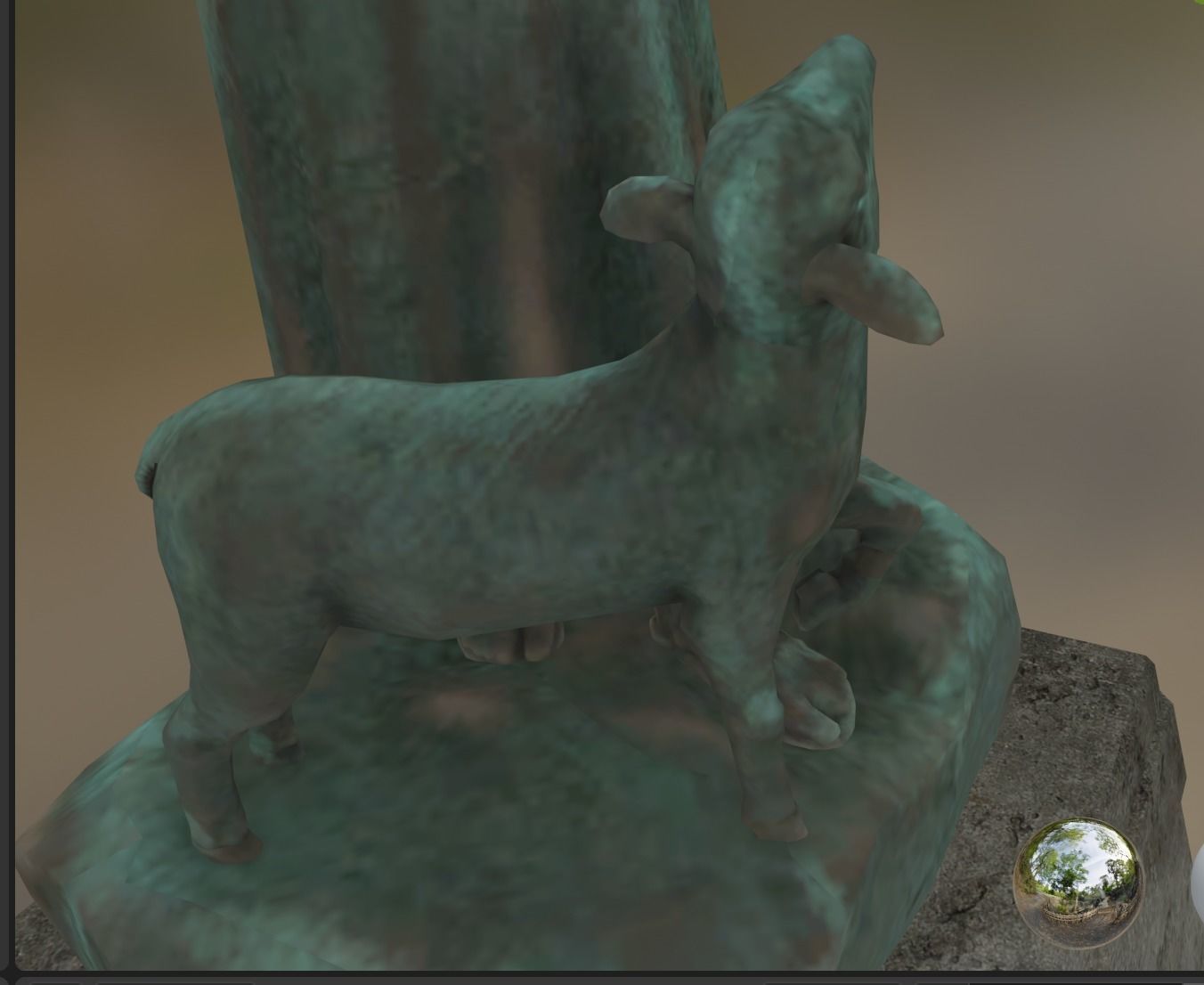 3D model monk lamb statue VR / AR / low-poly | CGTrader