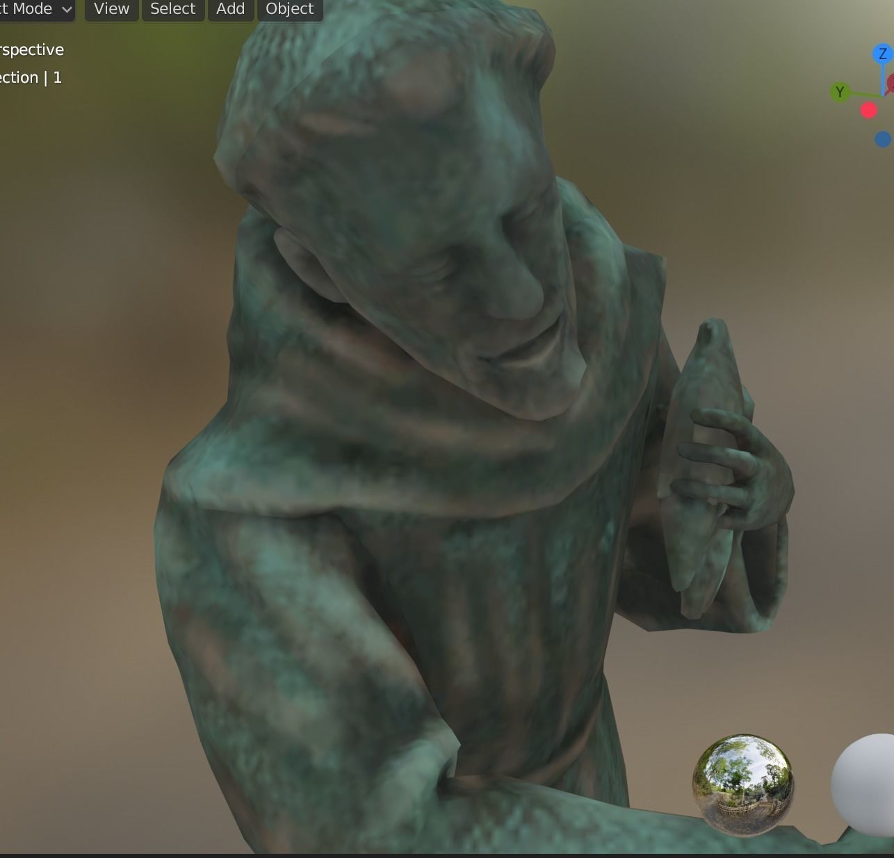 3D model monk lamb statue VR / AR / low-poly | CGTrader